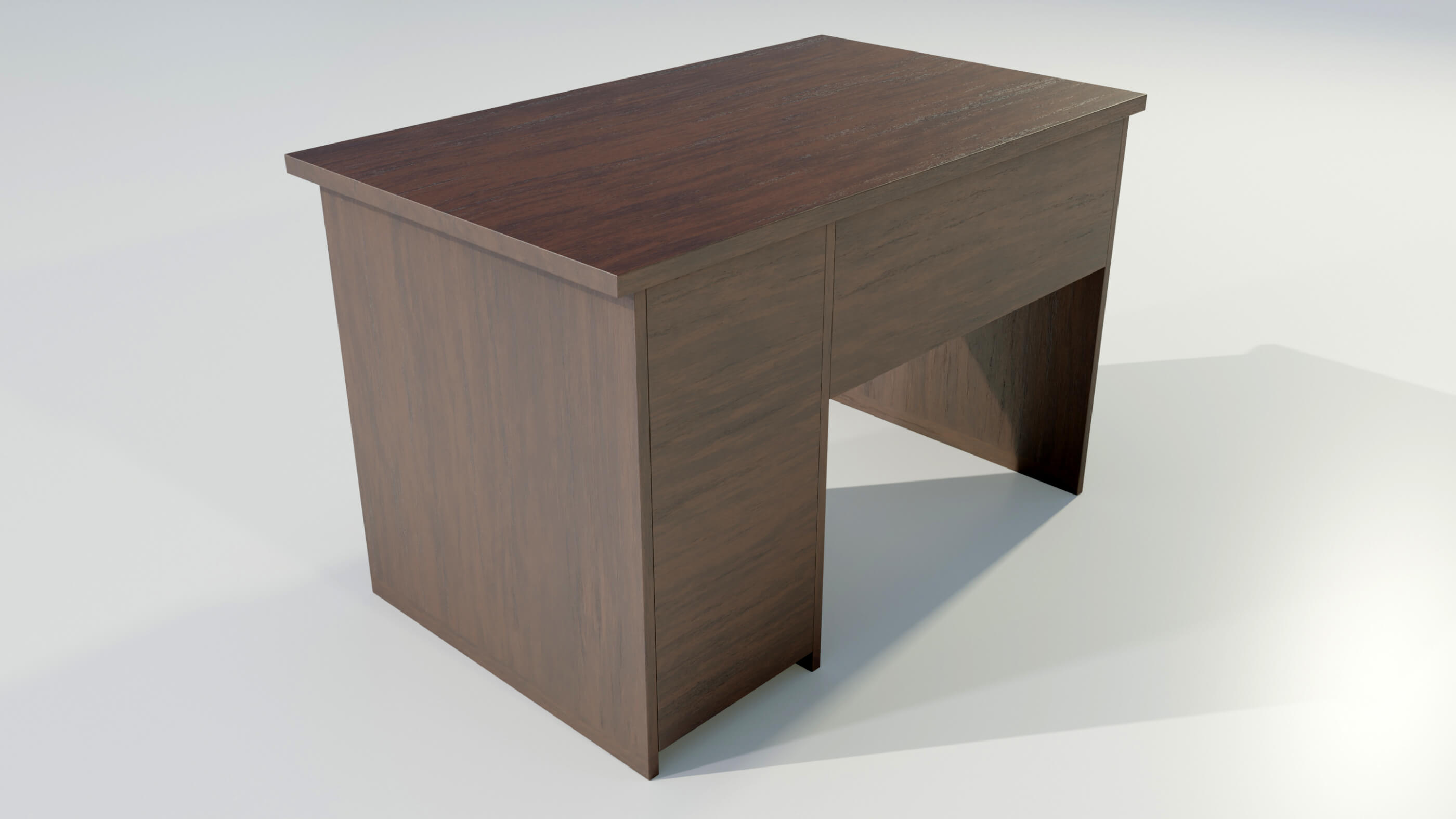 Classic Wooden Desk - 3D Model by 3Dmae