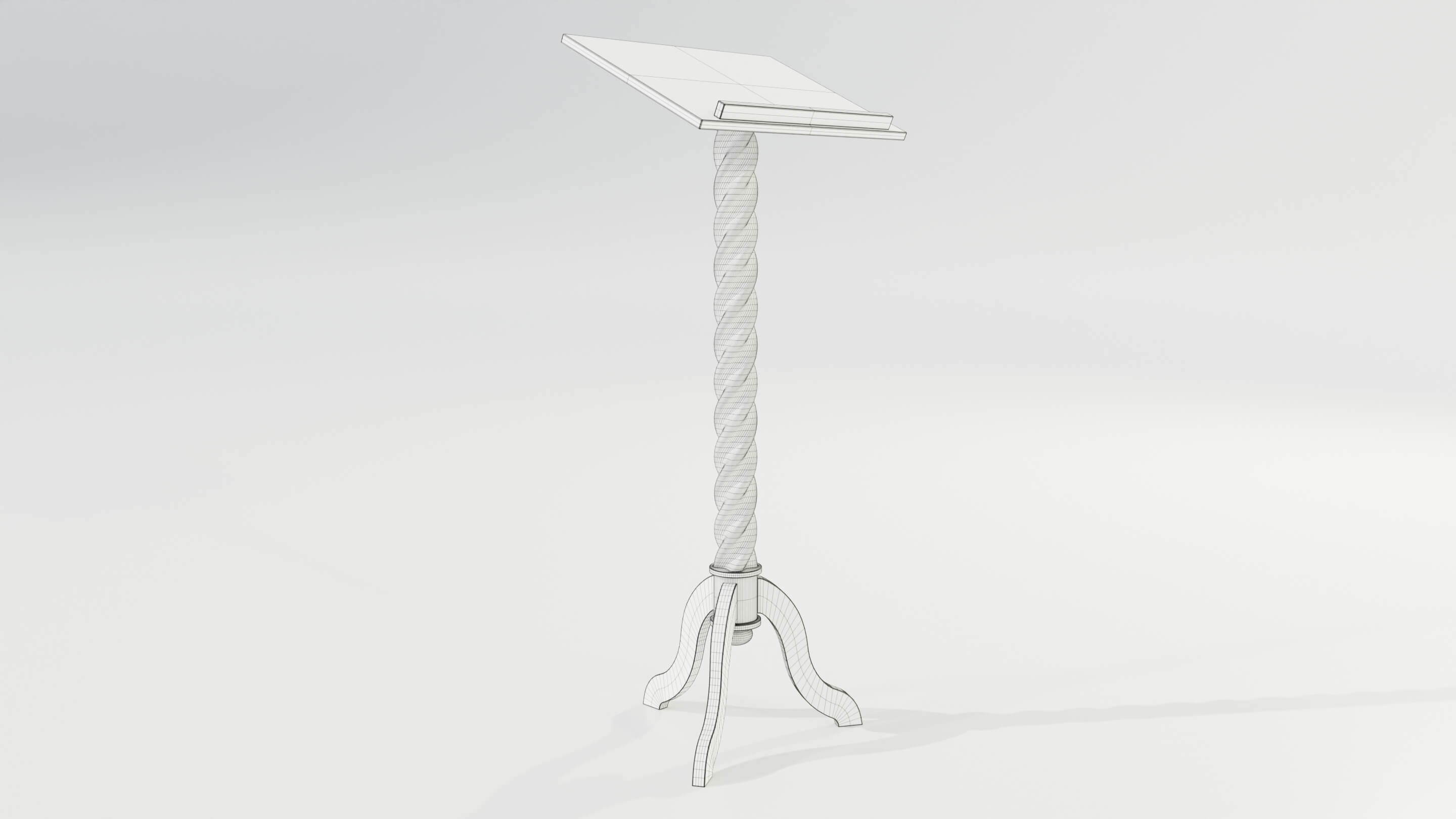 Wooden Lectern - 3D Model by 3Dmae