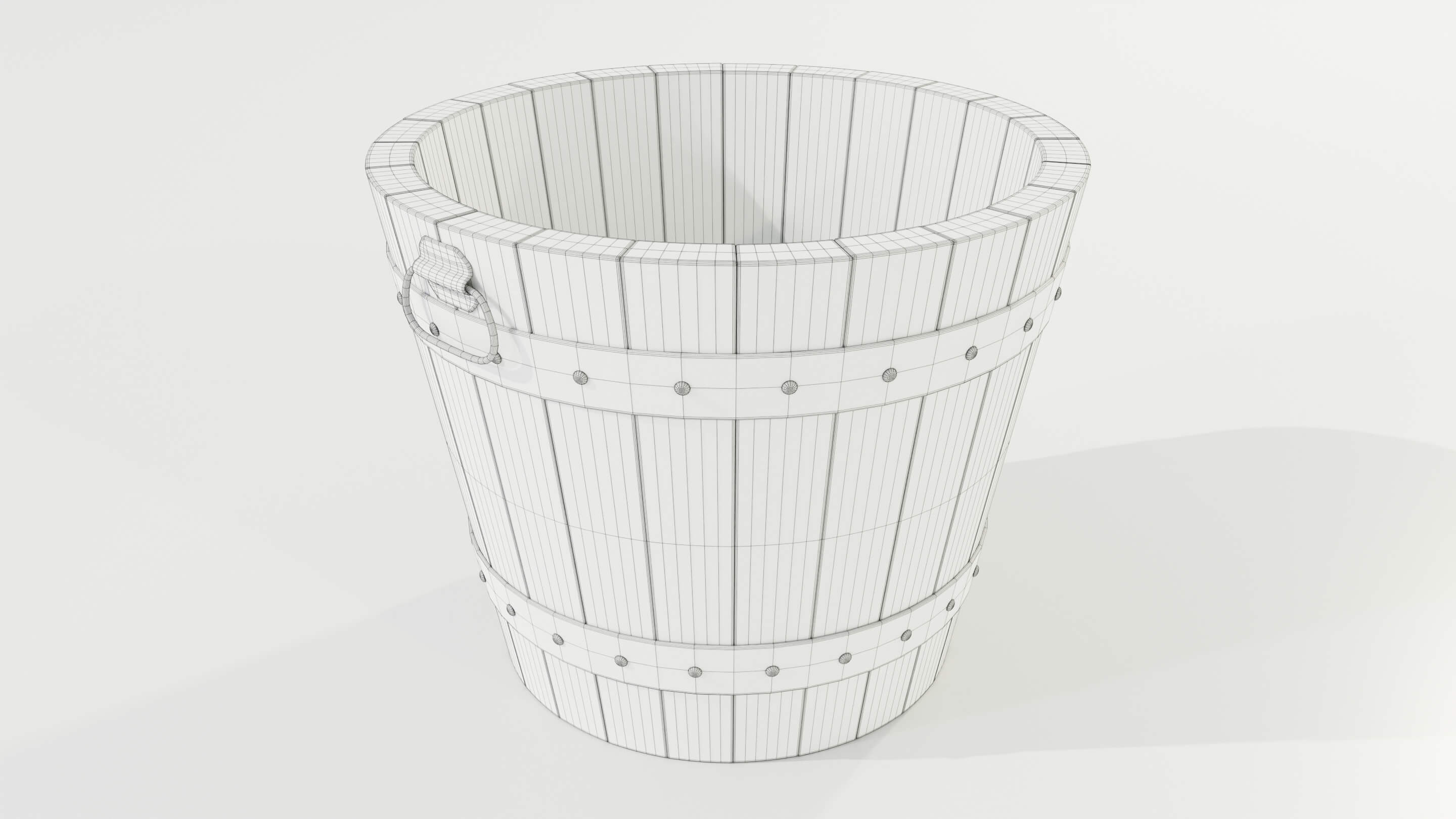 Wooden Planter - 3D Model by 3Dmae