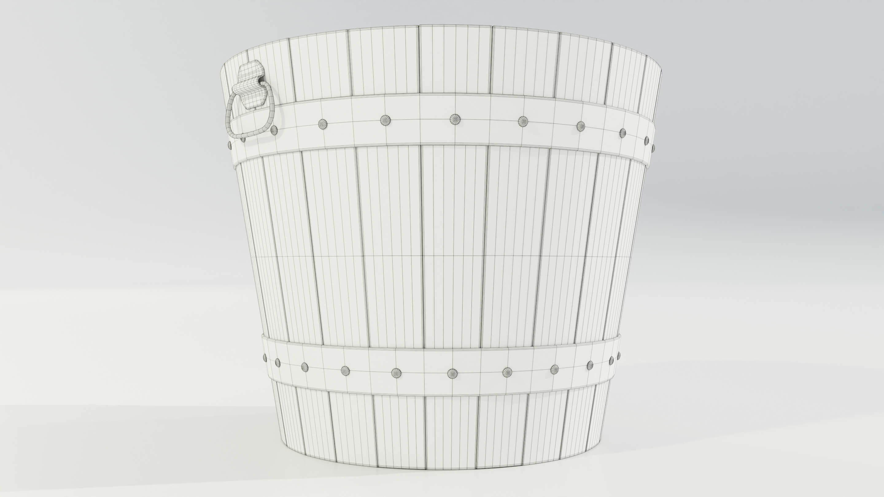 Wooden Planter - 3D Model by 3Dmae