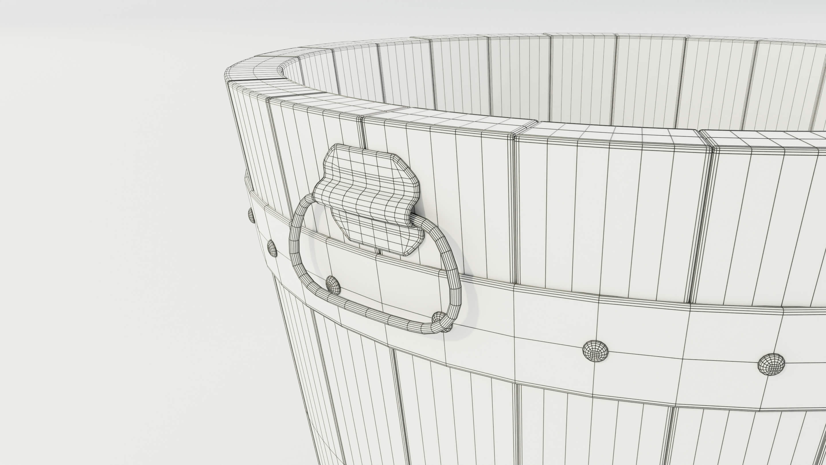 Wooden Planter - 3D Model by 3Dmae