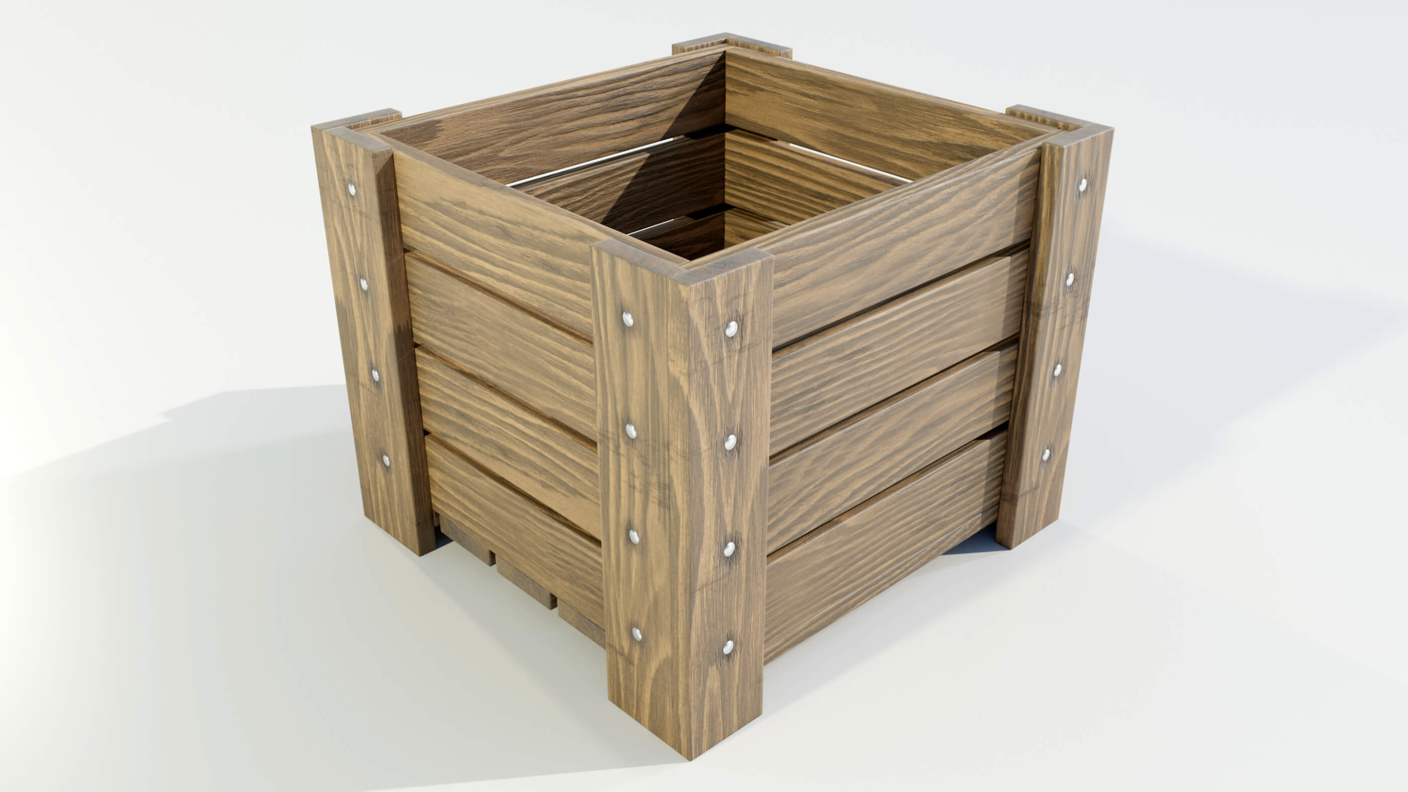Wooden Planter - 3D Model by 3Dmae