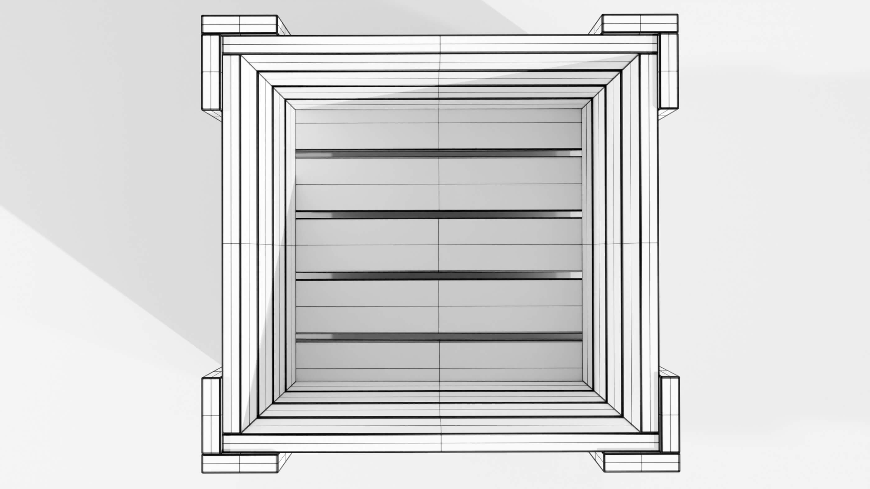 Wooden Planter - 3D Model by 3Dmae