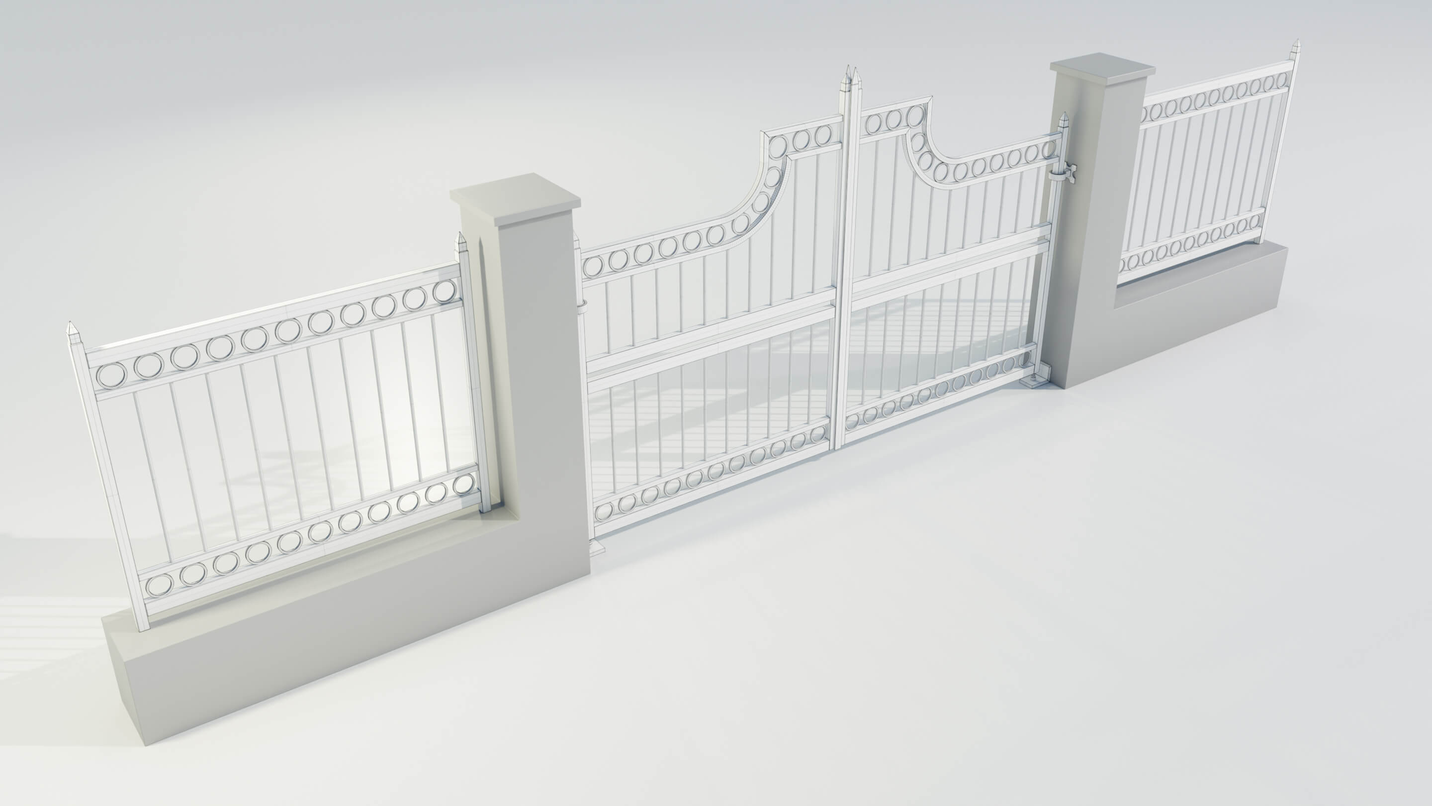 Wrought Iron Gate 3 - 3D Model by 3Dmae