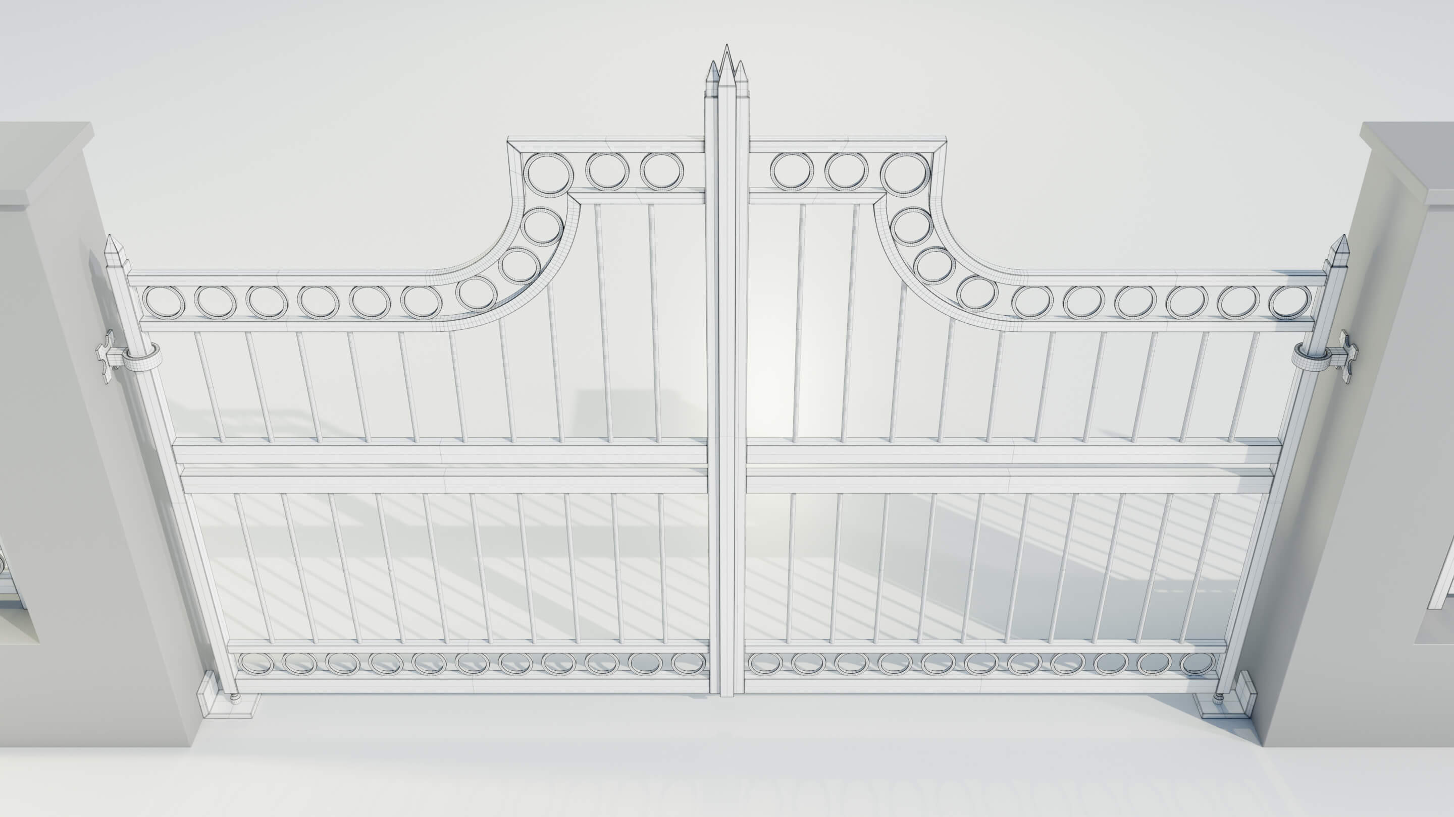 Wrought Iron Gate 3 - 3D Model by 3Dmae