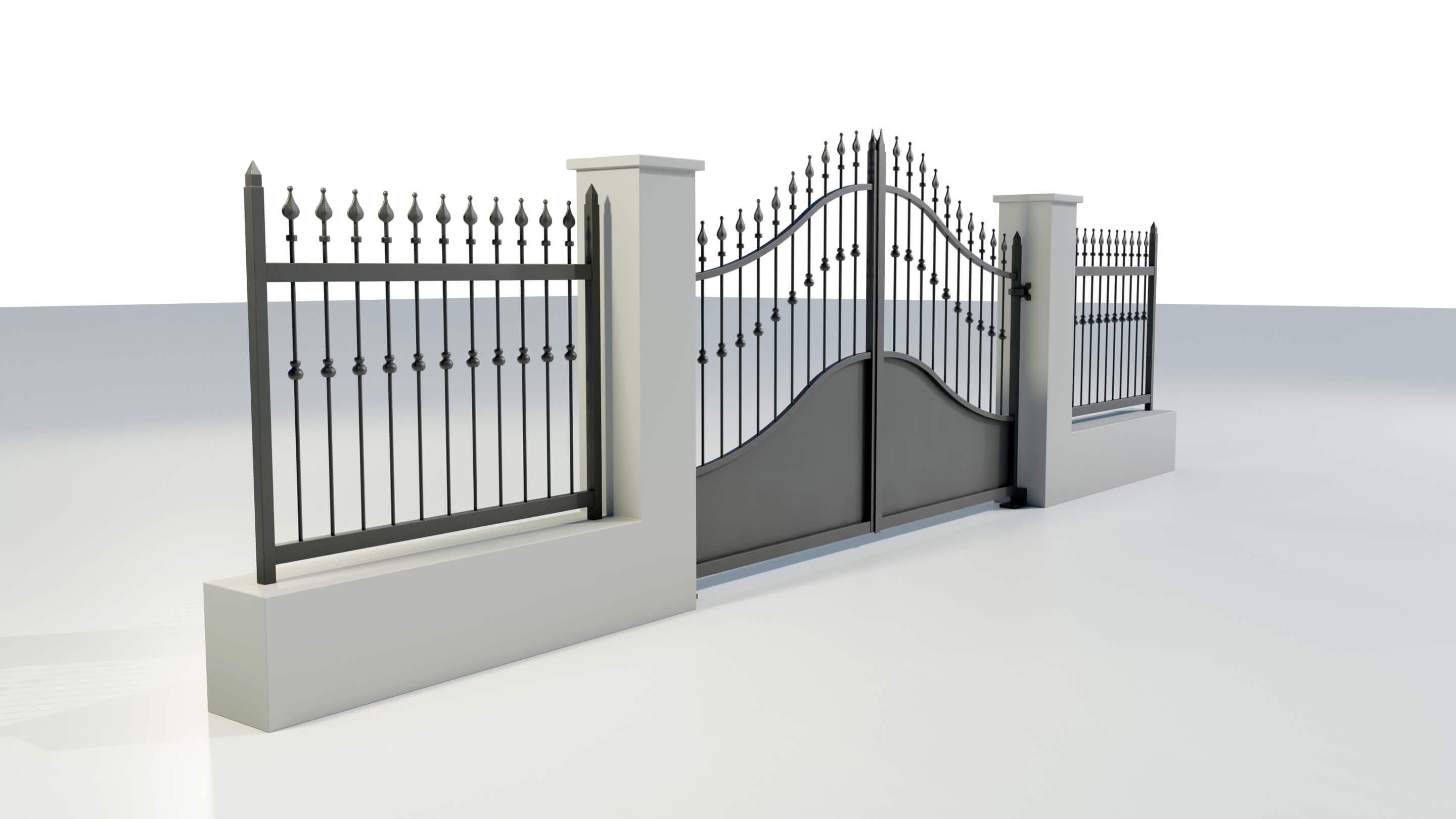 Wrought Iron Gate 4 - 3D Model by 3Dmae