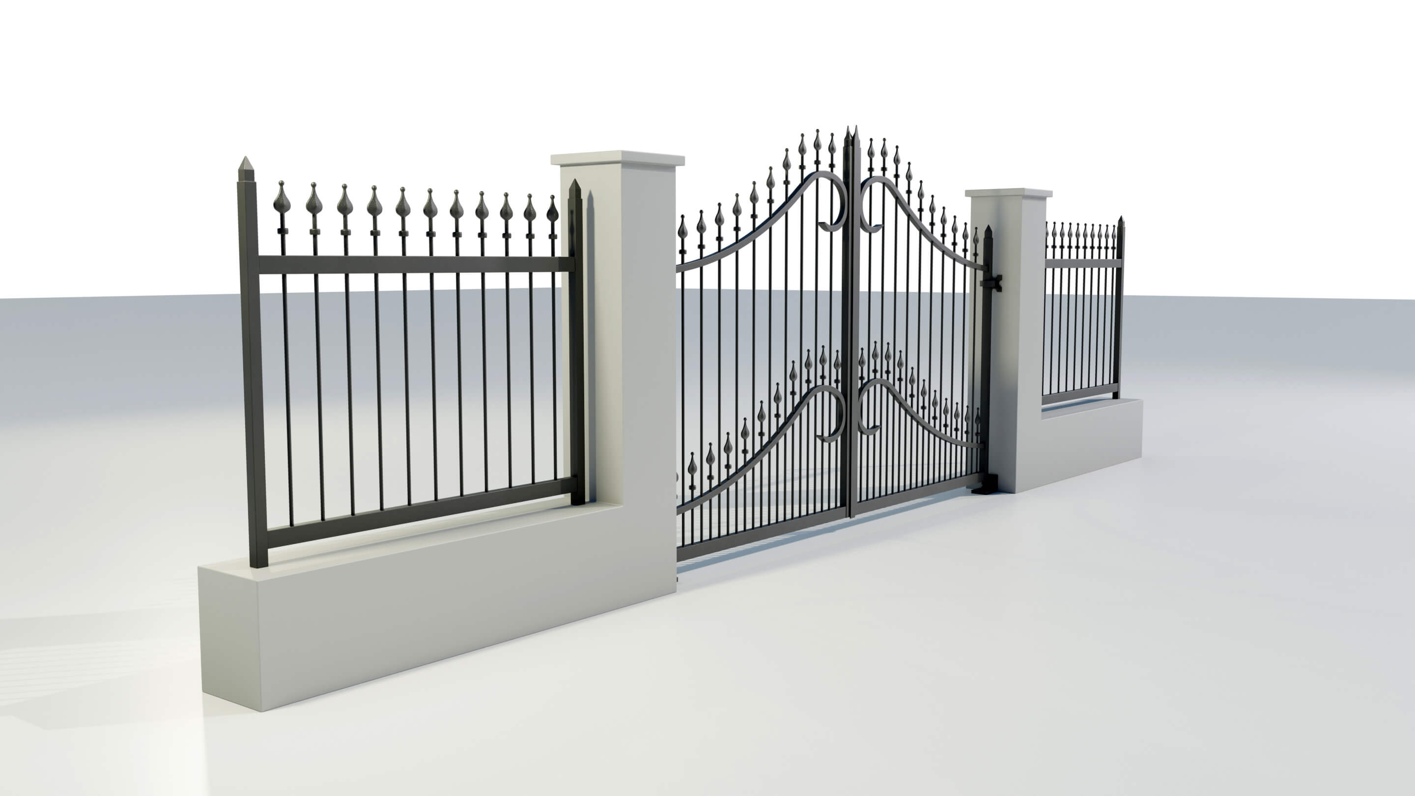 Wrought Iron Gate 1 - 3D Model by 3Dmae