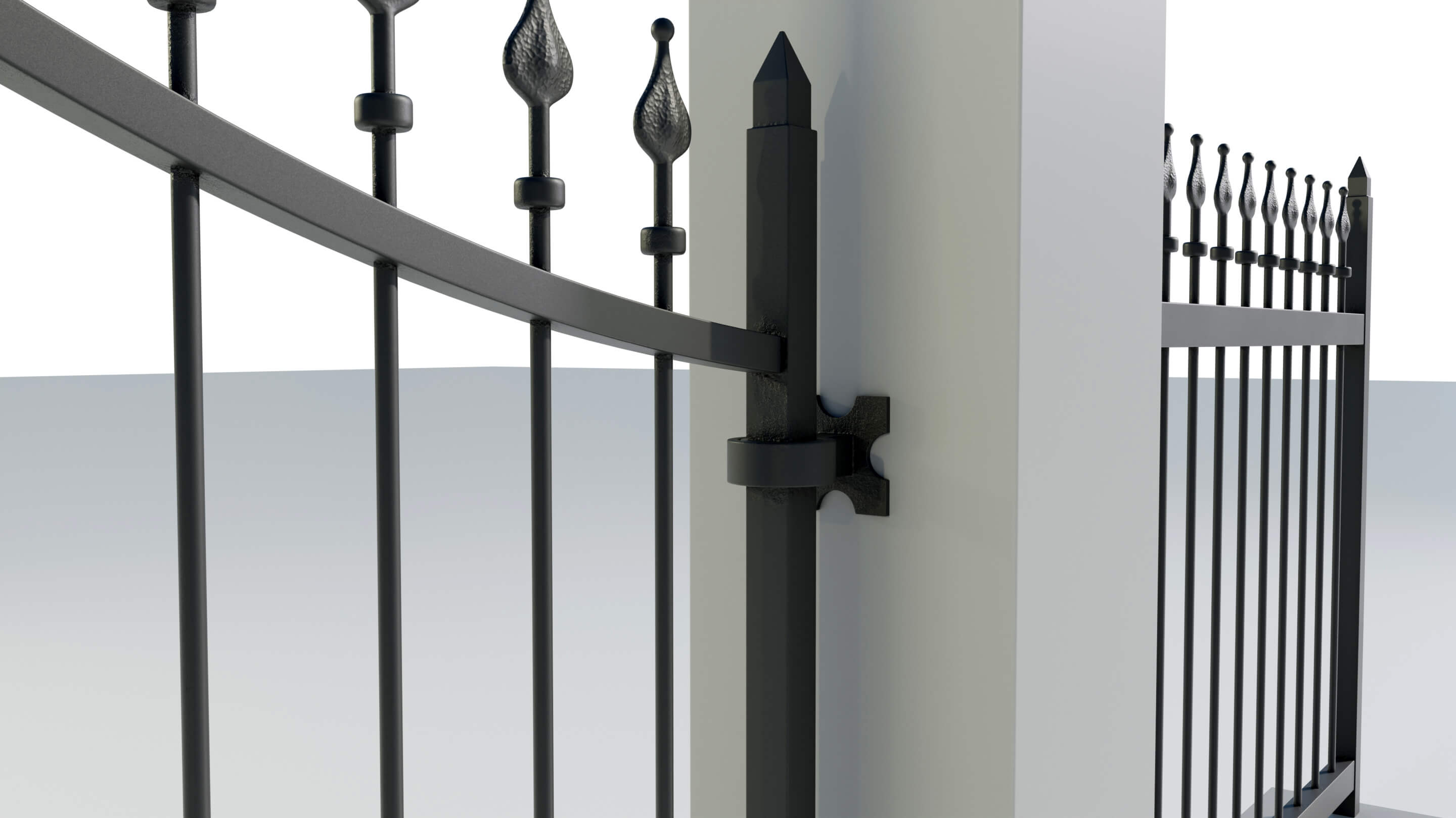 Wrought Iron Gate 1 - 3D Model by 3Dmae