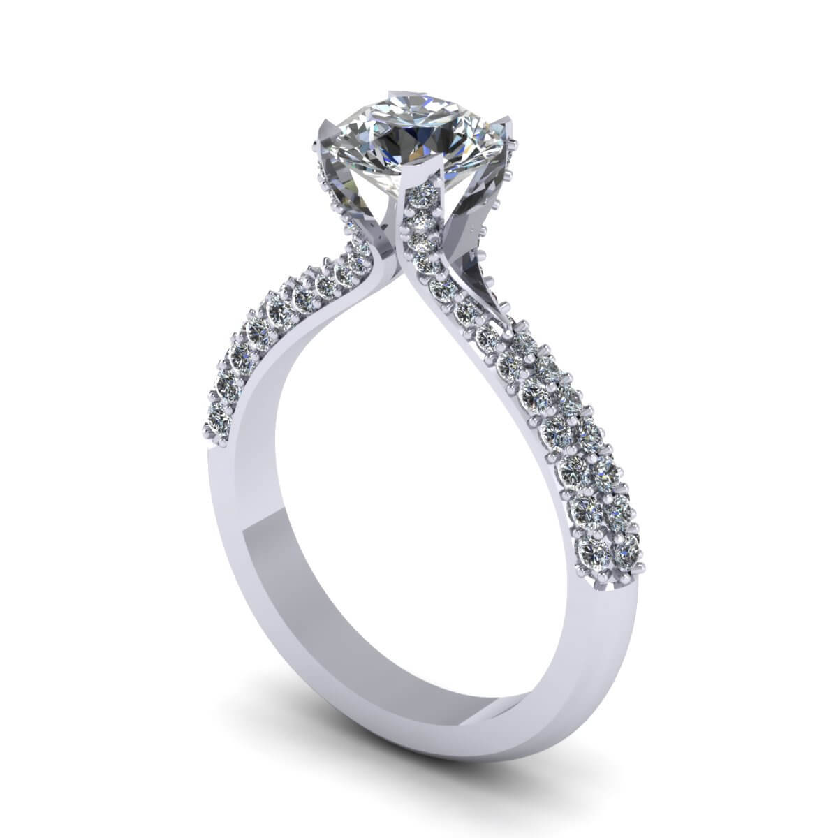 Solitaire Diamond Ring R05 - 3D Model by 3DMaster168