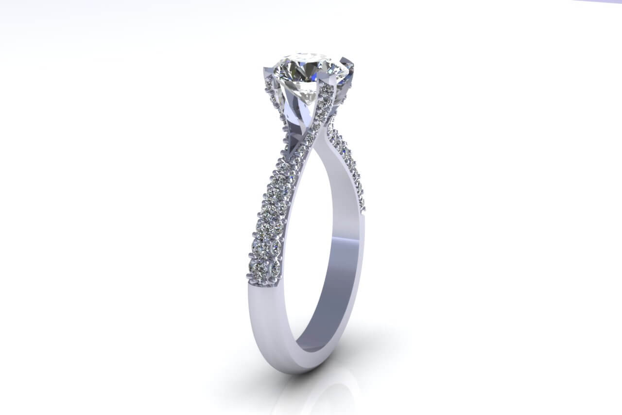 Solitaire Diamond Ring R05 - 3D Model by 3DMaster168