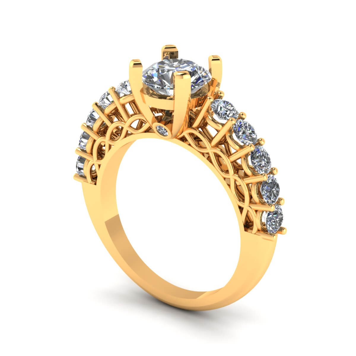 Solitaire Diamond Ring R06 - 3D Print Model by 3DMaster168
