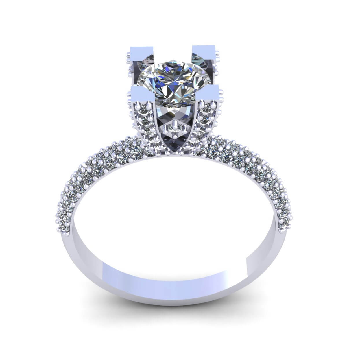 Solitaire Diamond Ring R11 - 3D Print Model by 3DMaster168