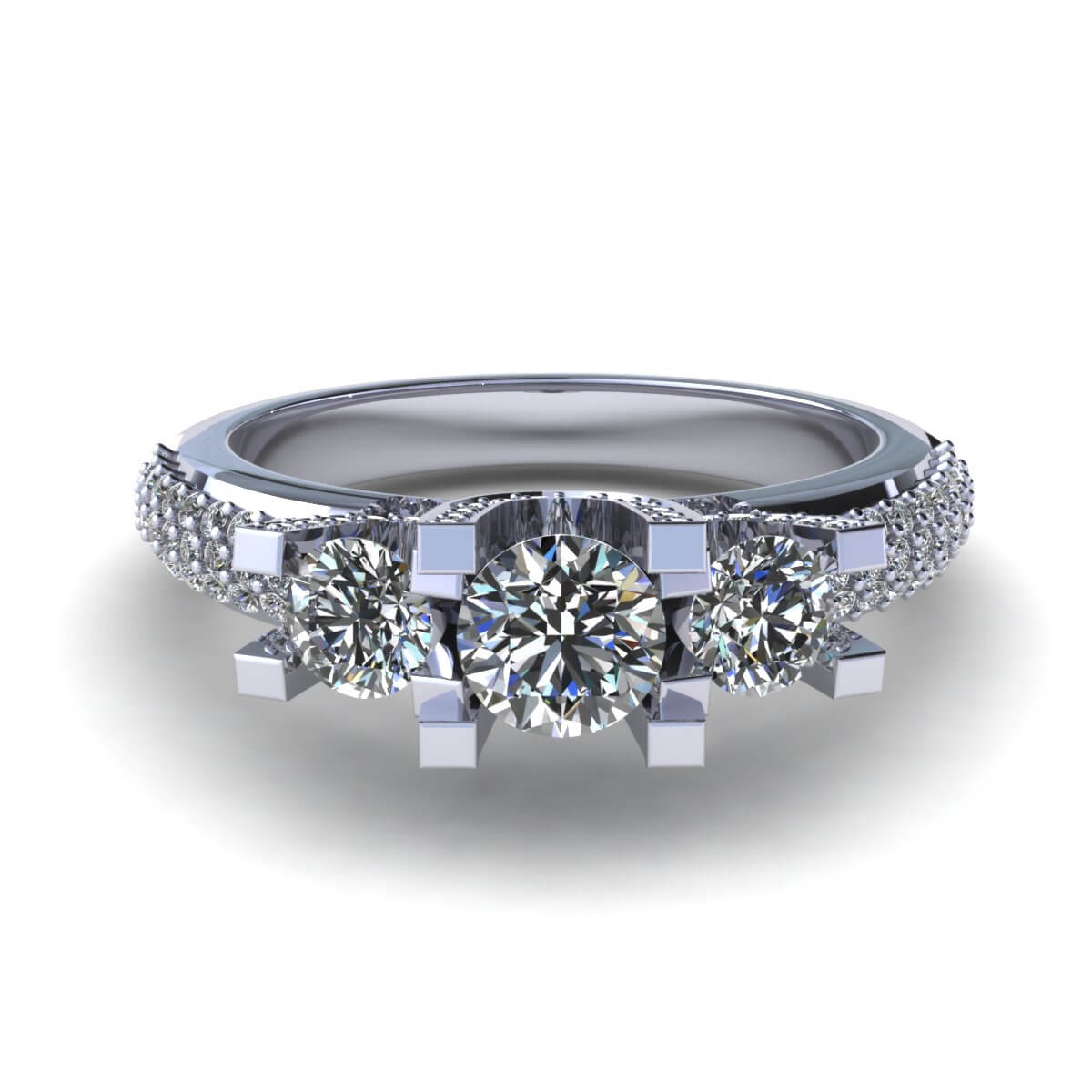 Solitaire Diamond Ring R19 - 3D Print Model by 3DMaster168