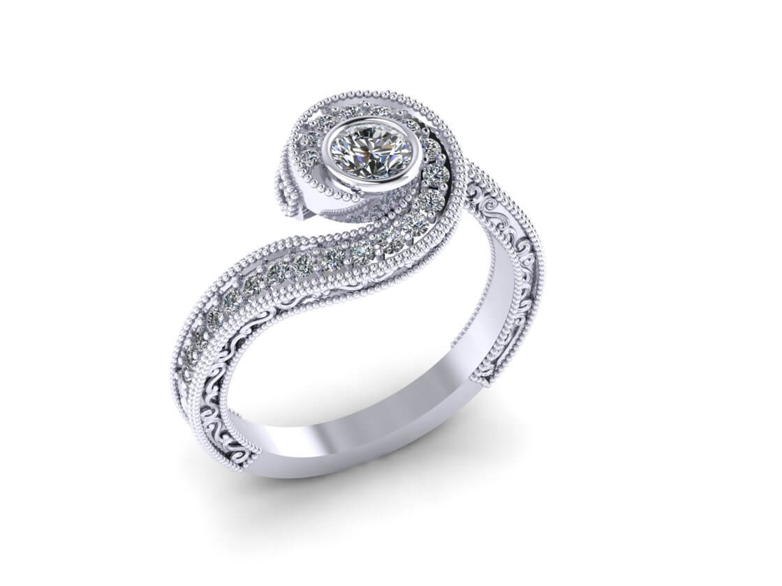 Solitaire Diamond Ring by 3DMaster168