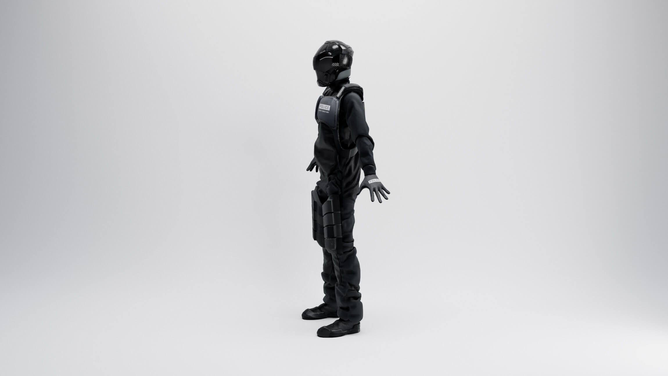 Futuristic Police Officer - 3D Model by 3Dmatic