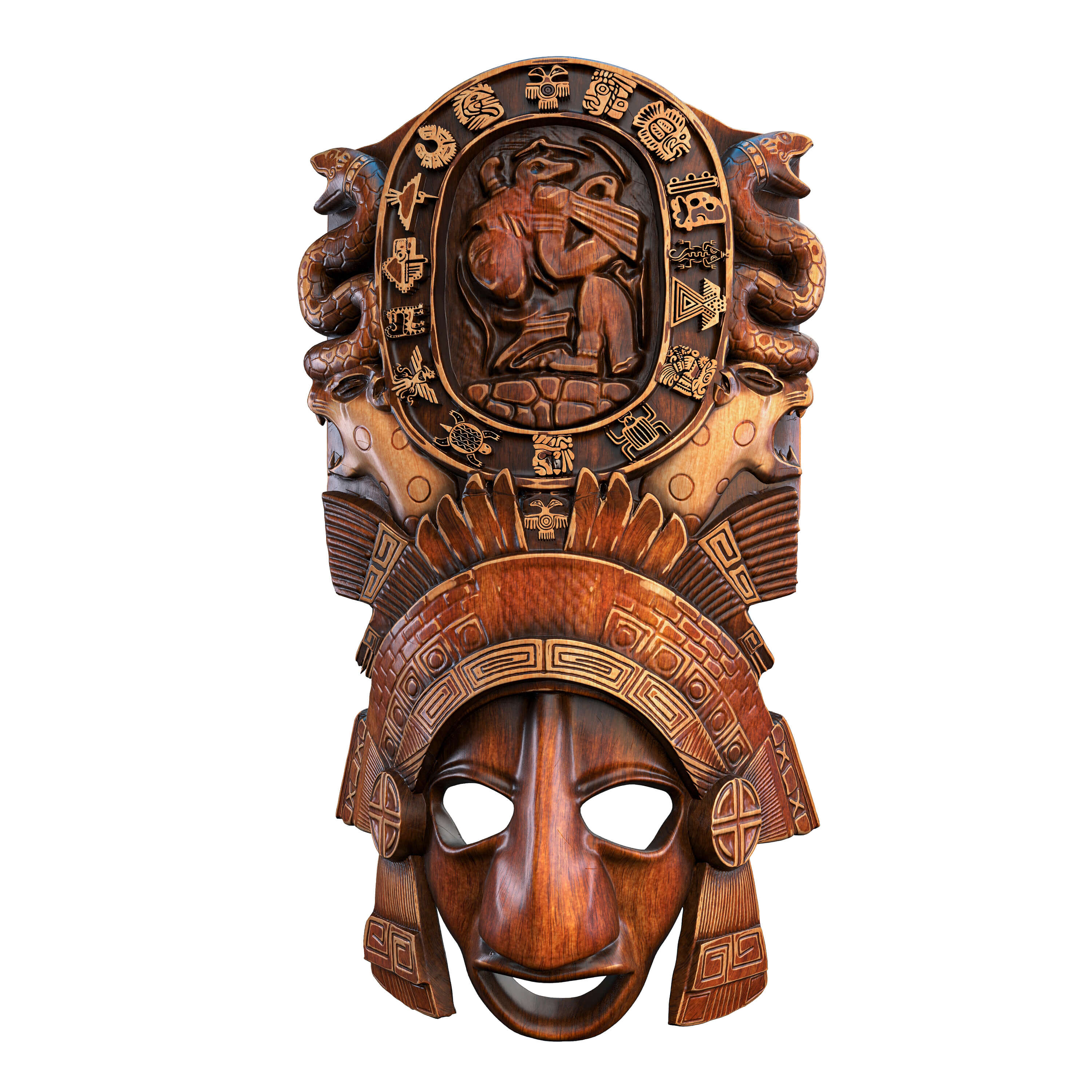 Maya Indians Mask - 3D Model by 3dmechanic