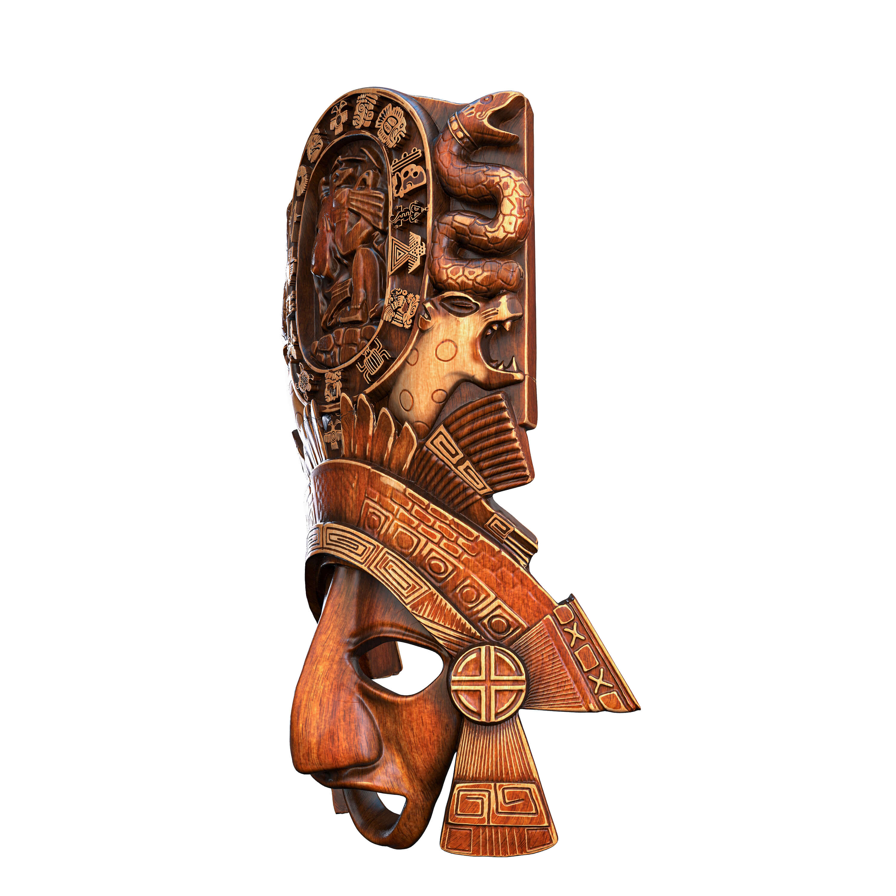 Maya Indians Mask - 3D Model by 3dmechanic