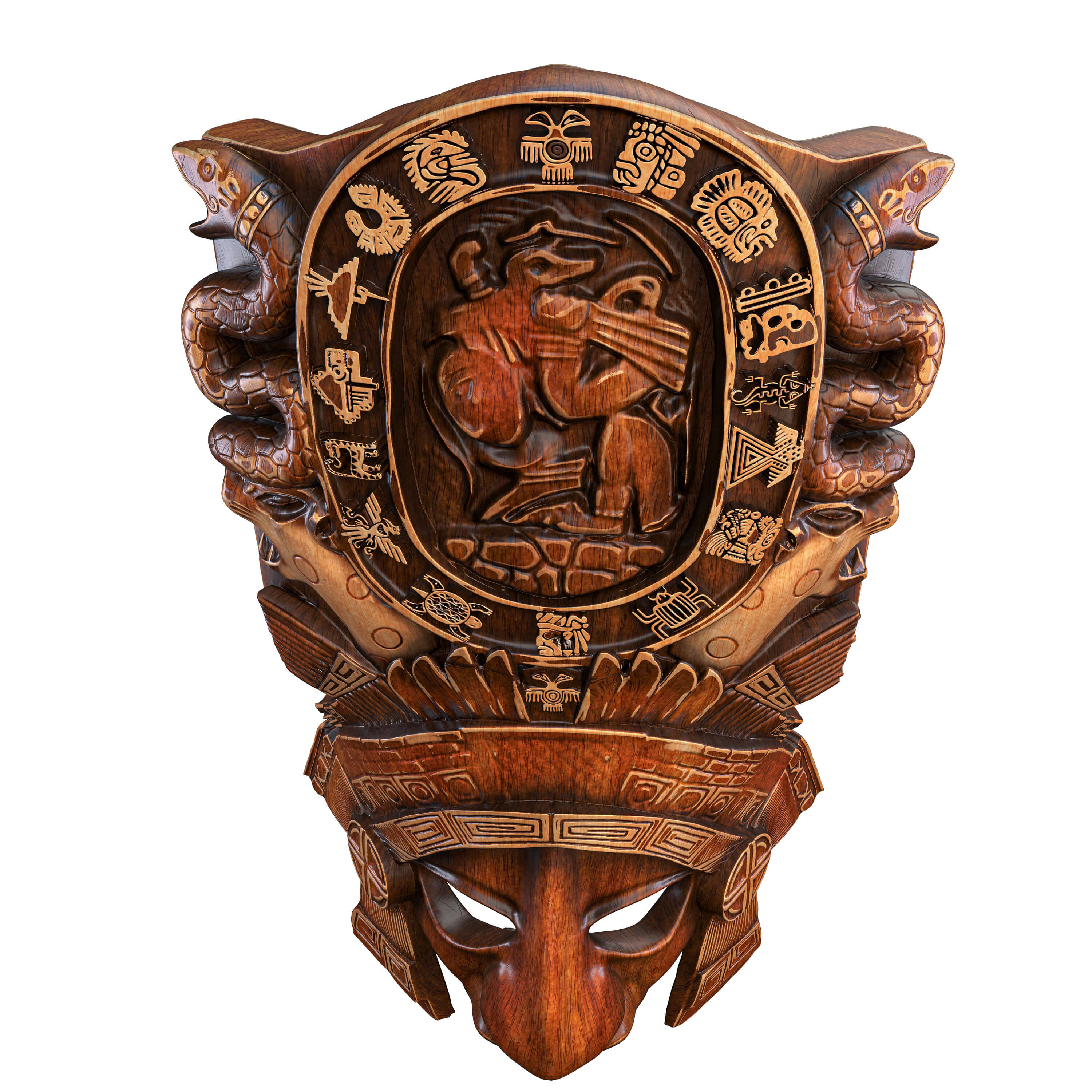 Maya Indians Mask - 3D Model by 3dmechanic