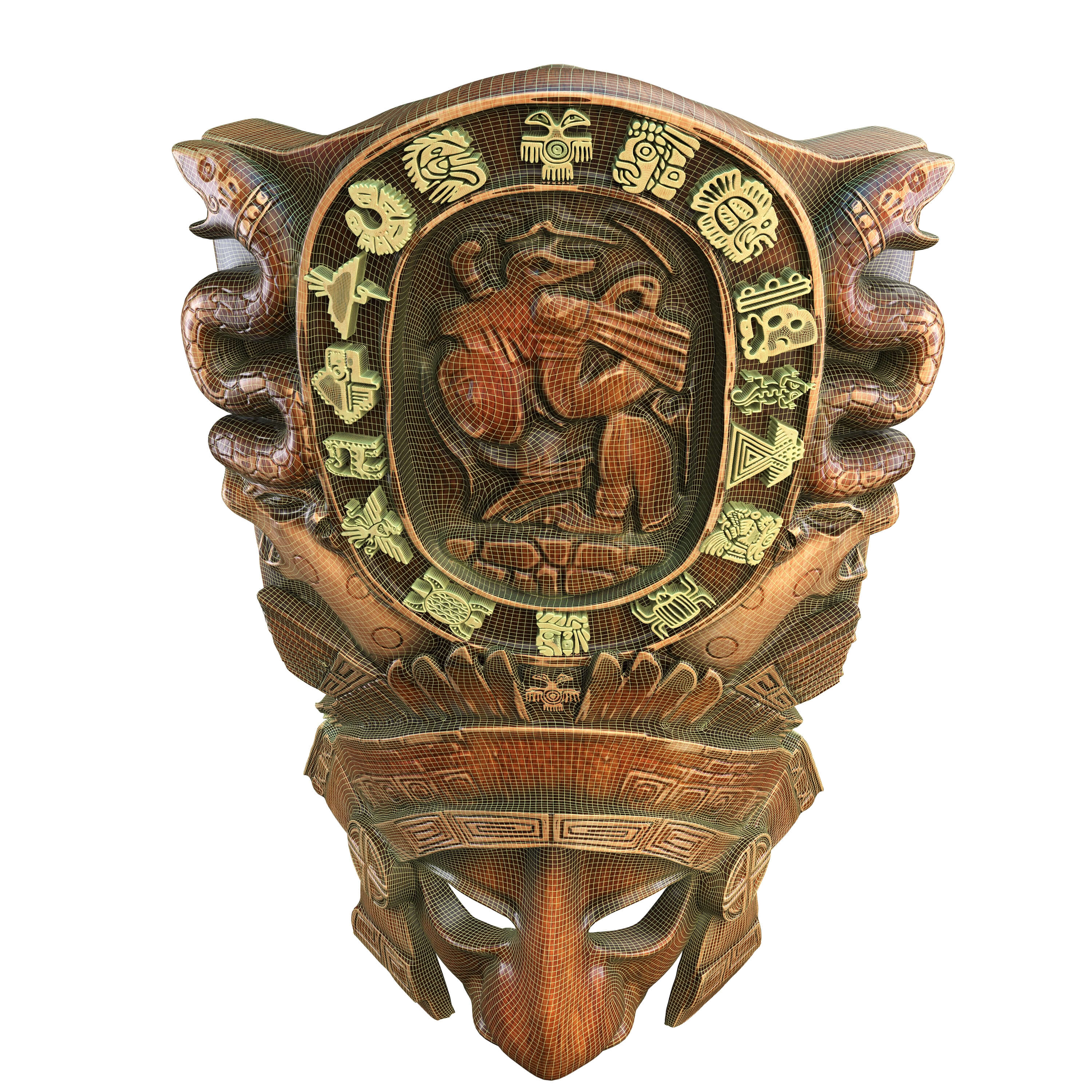 Maya Indians Mask - 3D Model by 3dmechanic