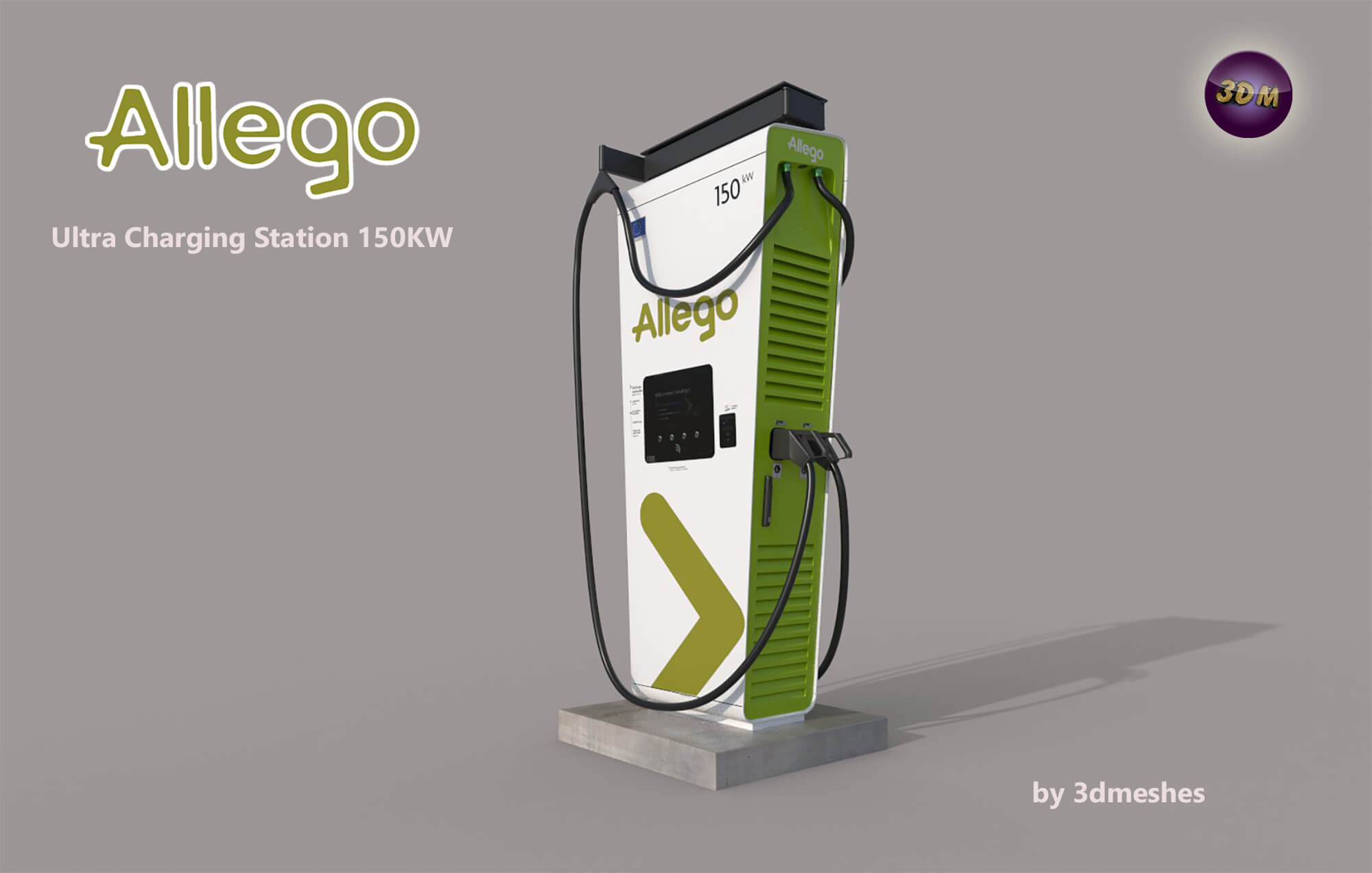 Allego - Ultra Charging Station 150Kw - PBR 3D Model by 3dmeshes