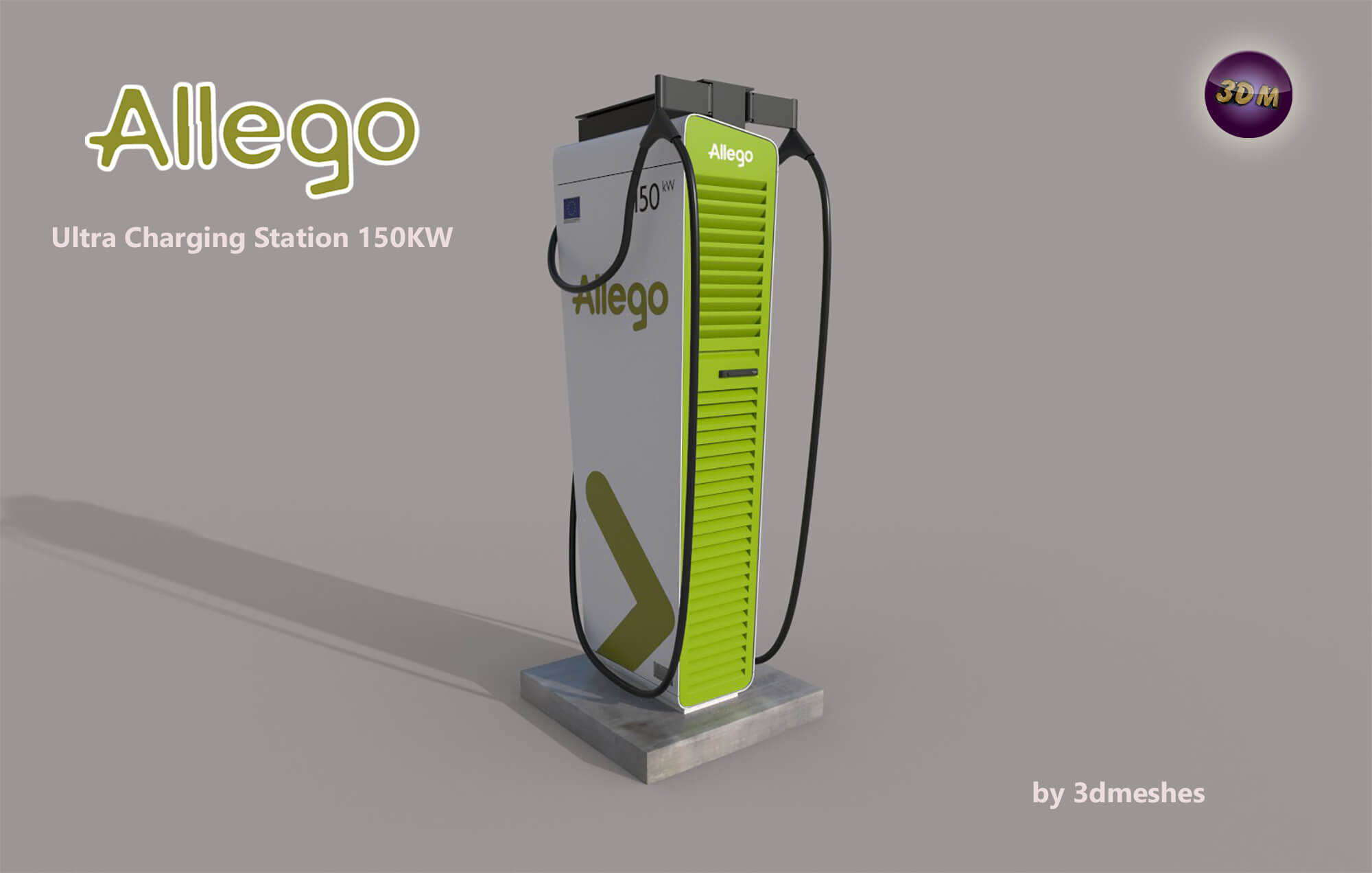 Allego - Ultra Charging Station 150Kw - PBR 3D Model by 3dmeshes
