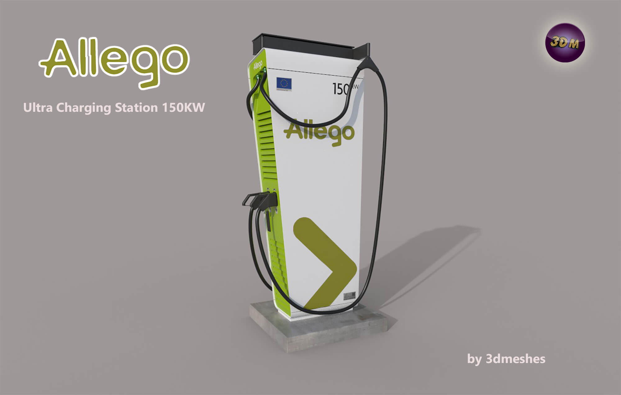 Allego - Ultra Charging Station 150Kw - PBR 3D Model by 3dmeshes