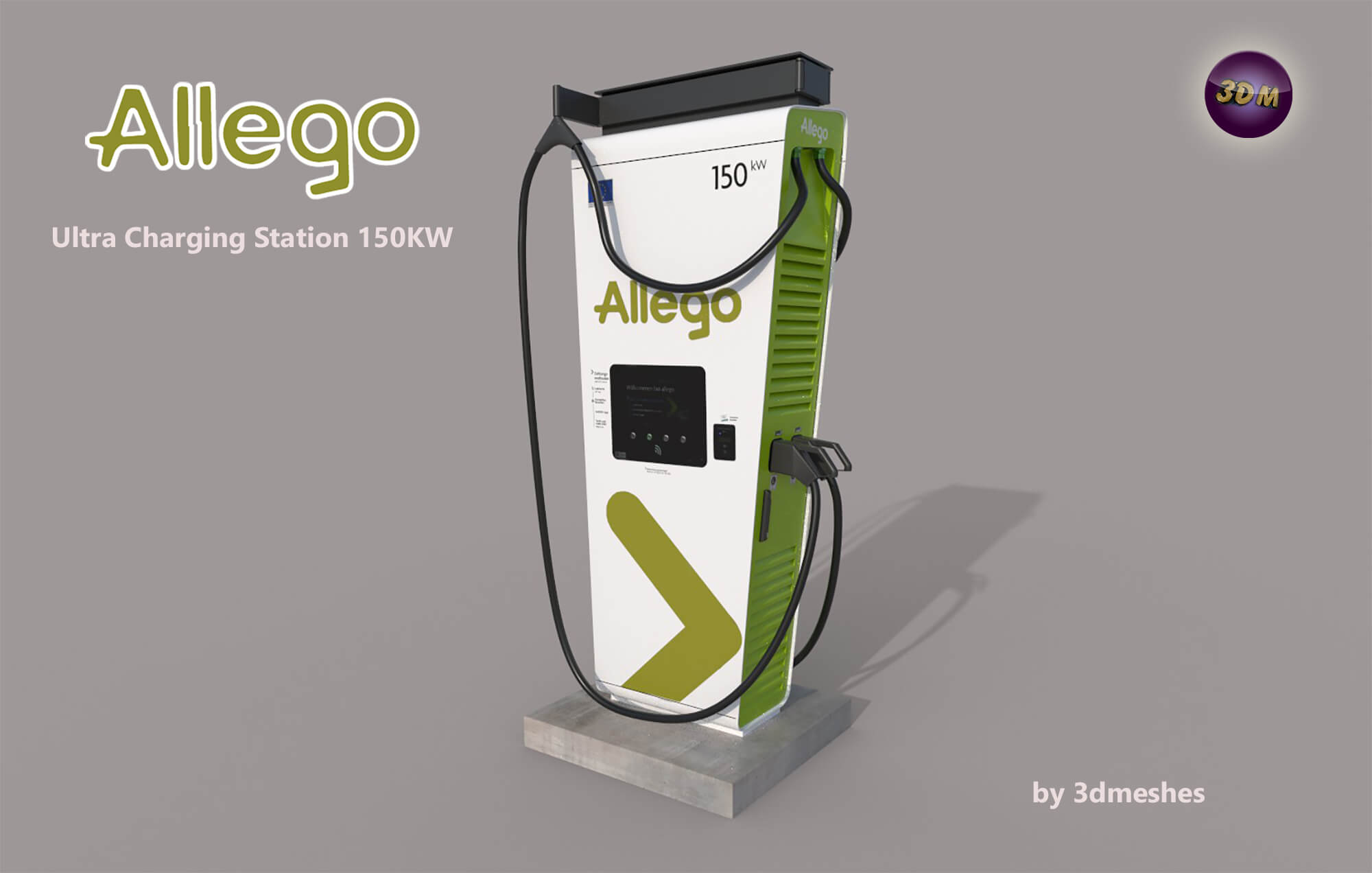 Allego - Ultra Charging Station 150Kw - PBR 3D Model by 3dmeshes