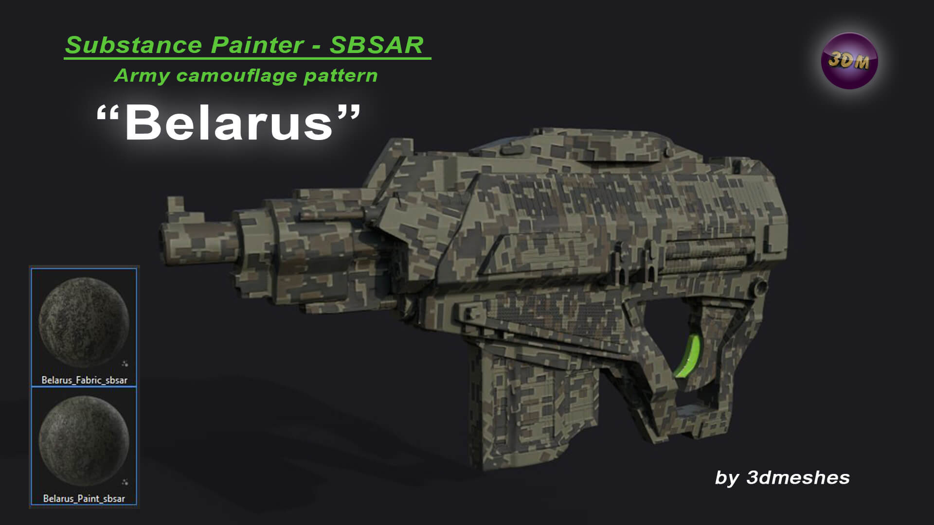 Belarus - Army Camouflage Pattern - Sbsar Material 3D Texture by 3dmeshes