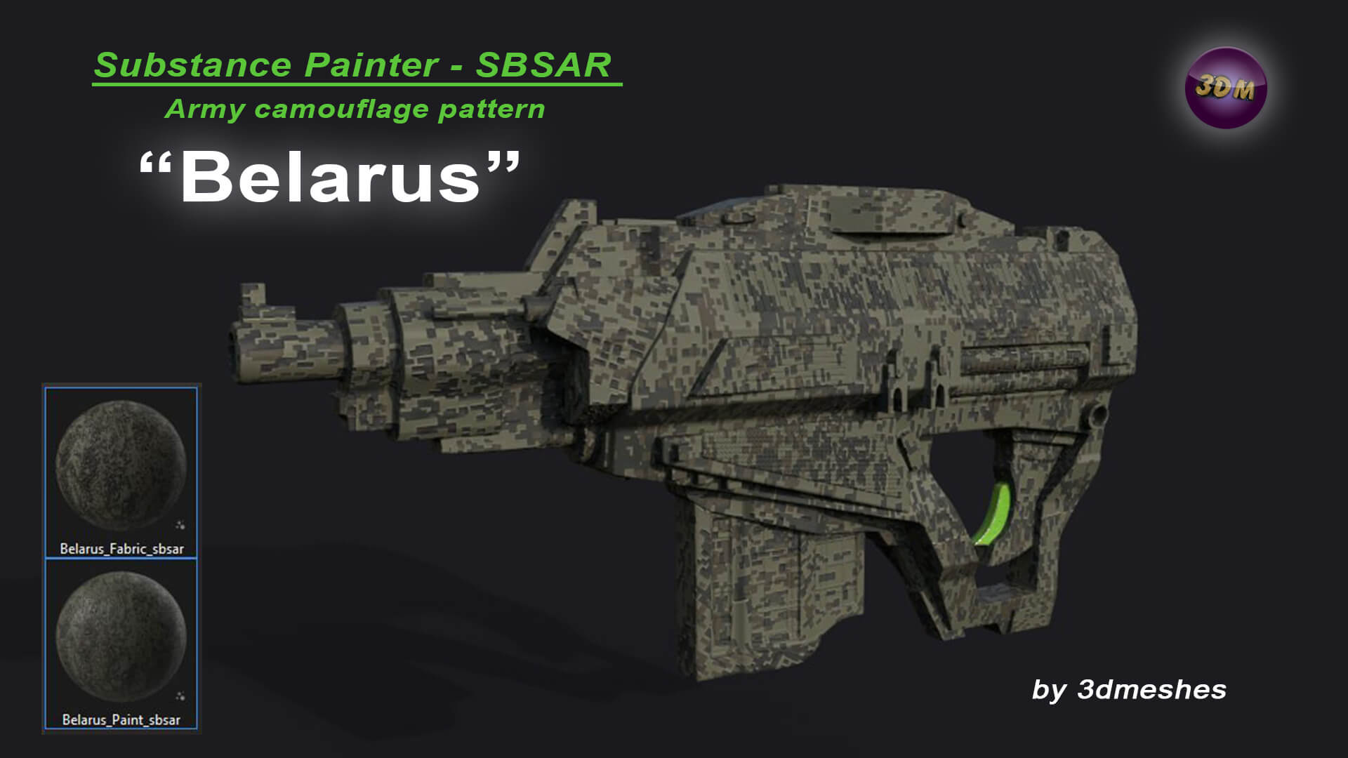Belarus - Army Camouflage Pattern - Sbsar Material 3D Texture by 3dmeshes