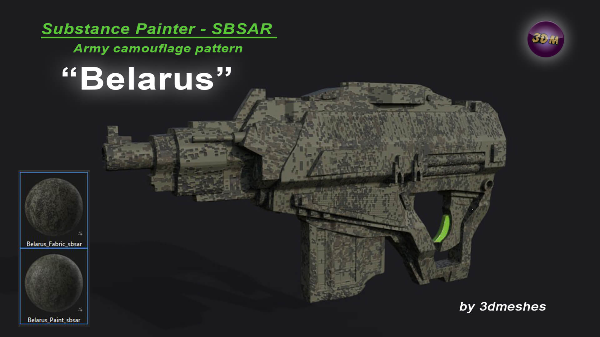 Belarus - Army Camouflage Pattern - Sbsar Material 3D Texture by 3dmeshes