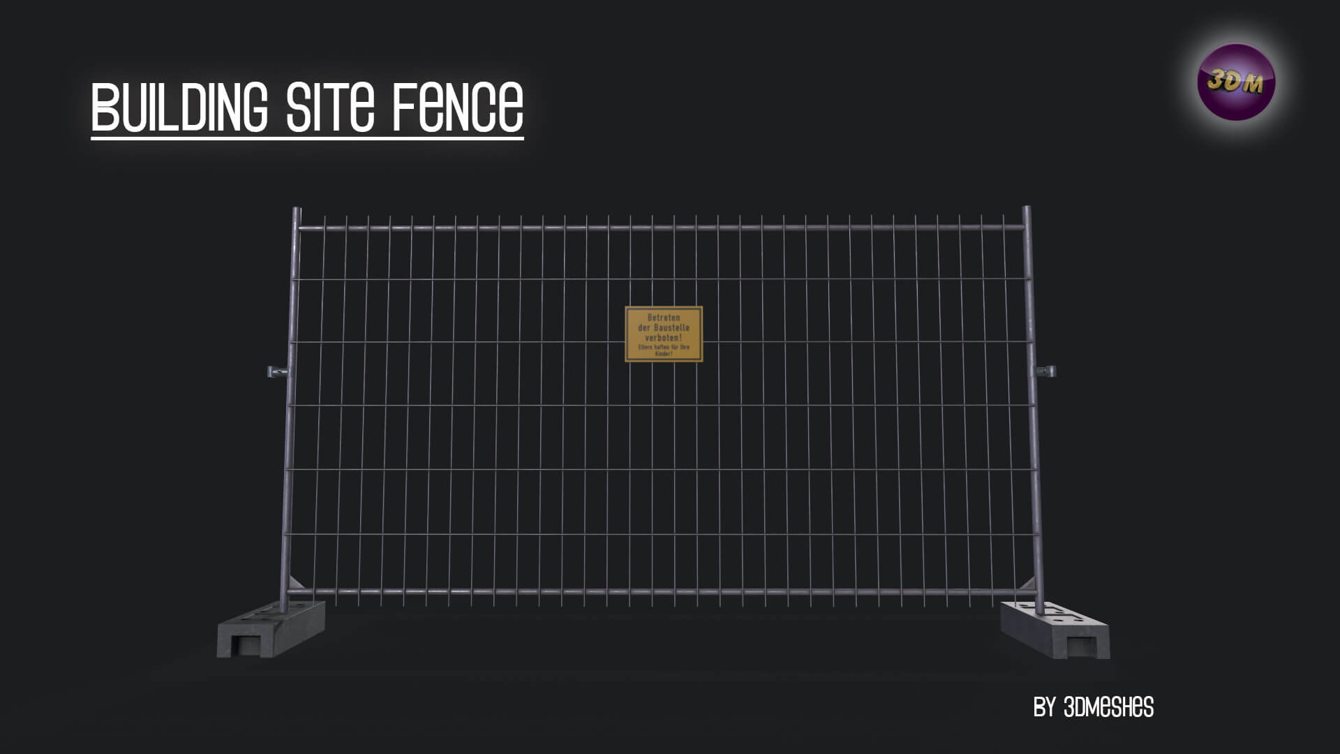 Building Site Fence - 3D Model by 3dmeshes