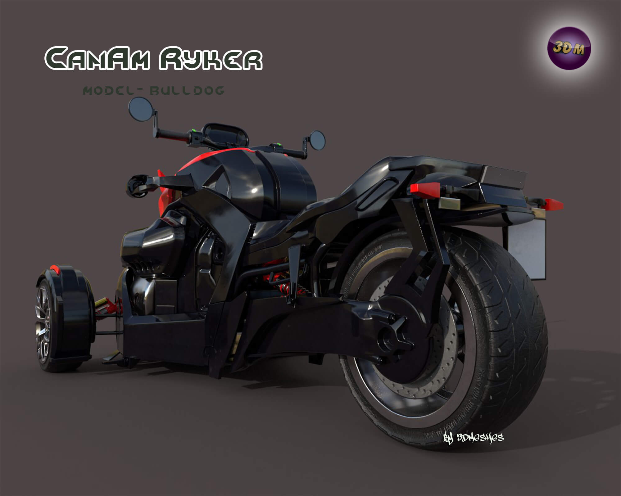 Canam Ryker Bulldog - PBR 3D Model by 3dmeshes