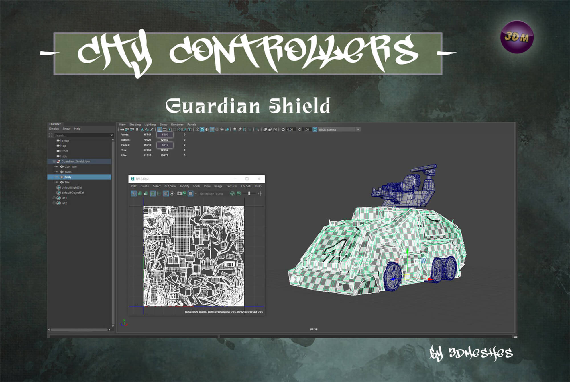 City Controllers - Guardian Shield - PBR 3D Model by 3dmeshes