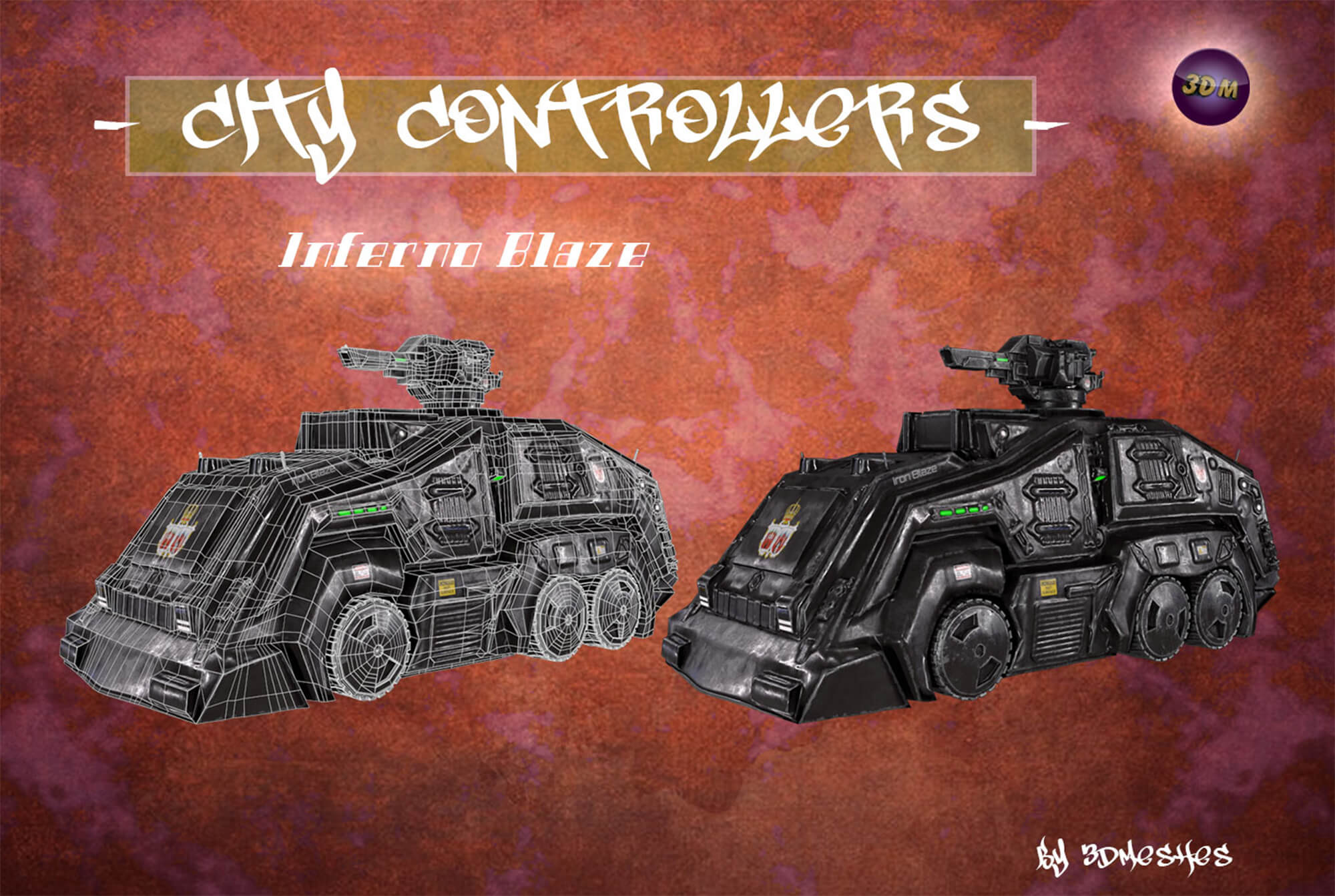 City Controllers - Inferno Blaze - PBR 3D Model by 3dmeshes