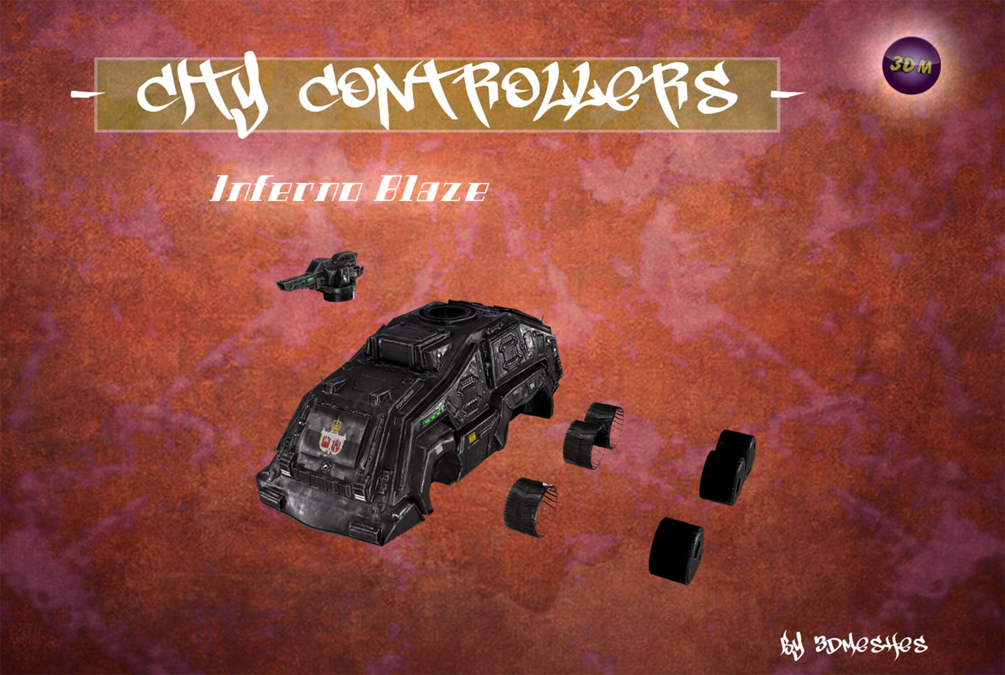City Controllers - Inferno Blaze - PBR 3D Model by 3dmeshes