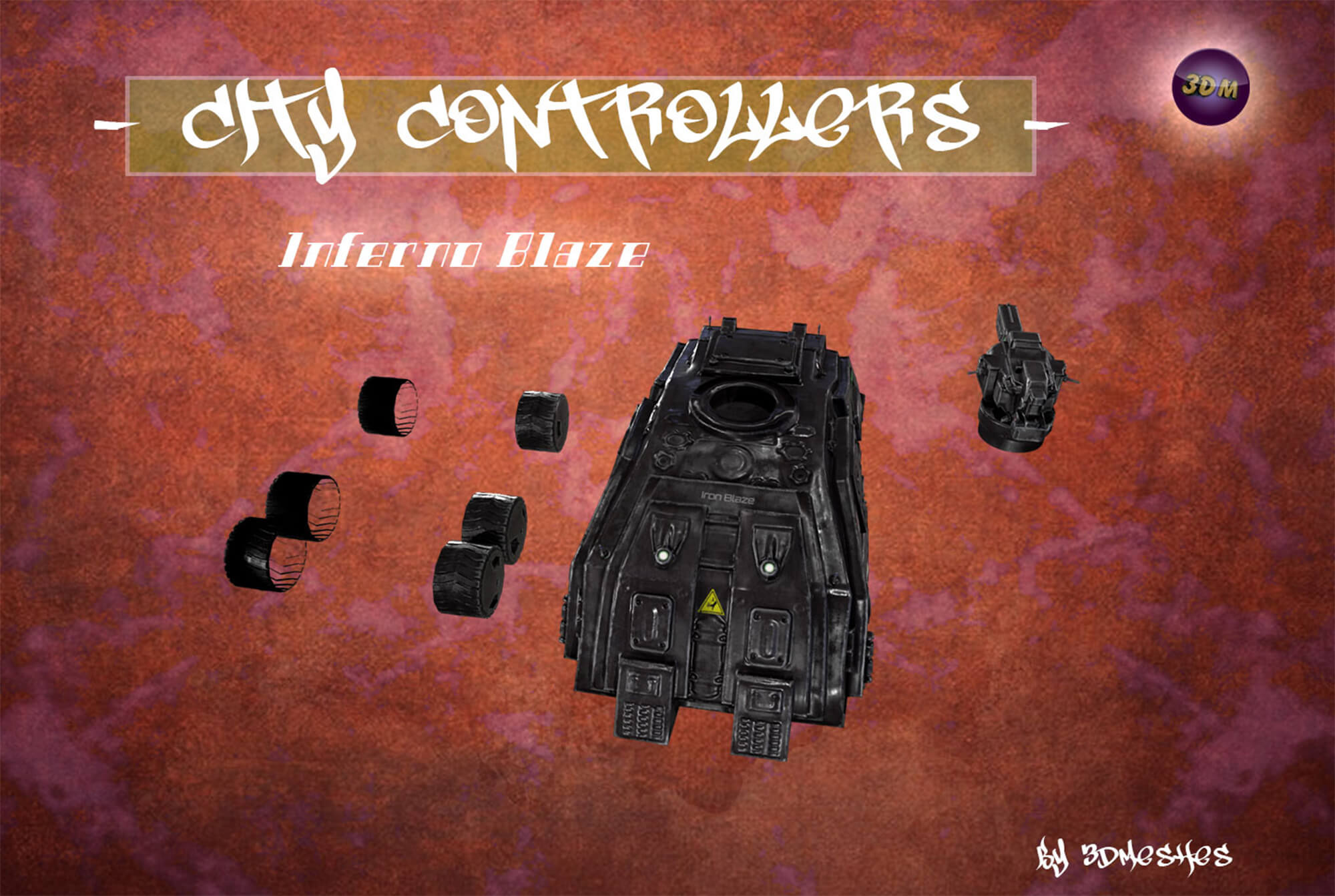 City Controllers - Inferno Blaze - PBR 3D Model by 3dmeshes
