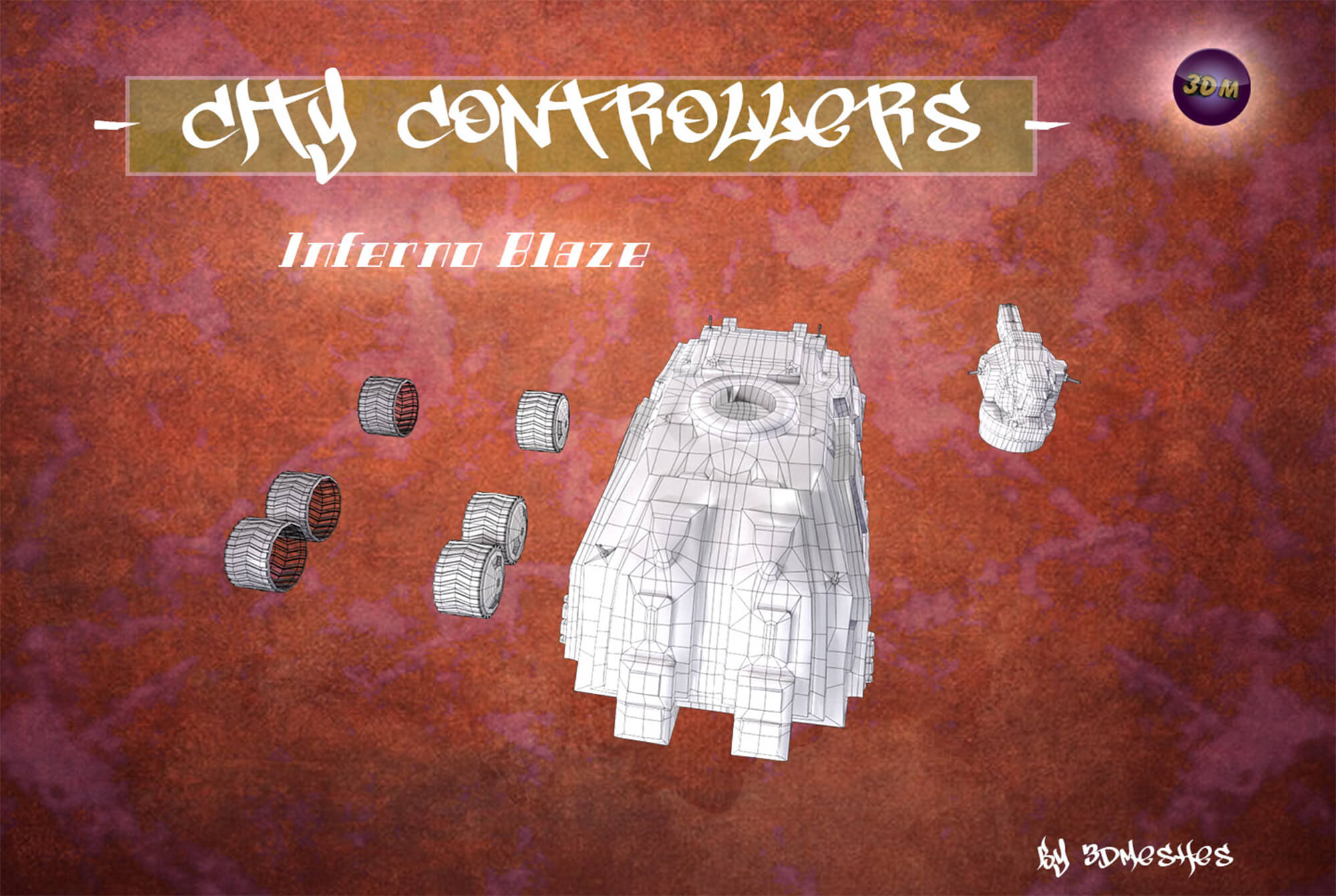 City Controllers - Inferno Blaze - PBR 3D Model by 3dmeshes