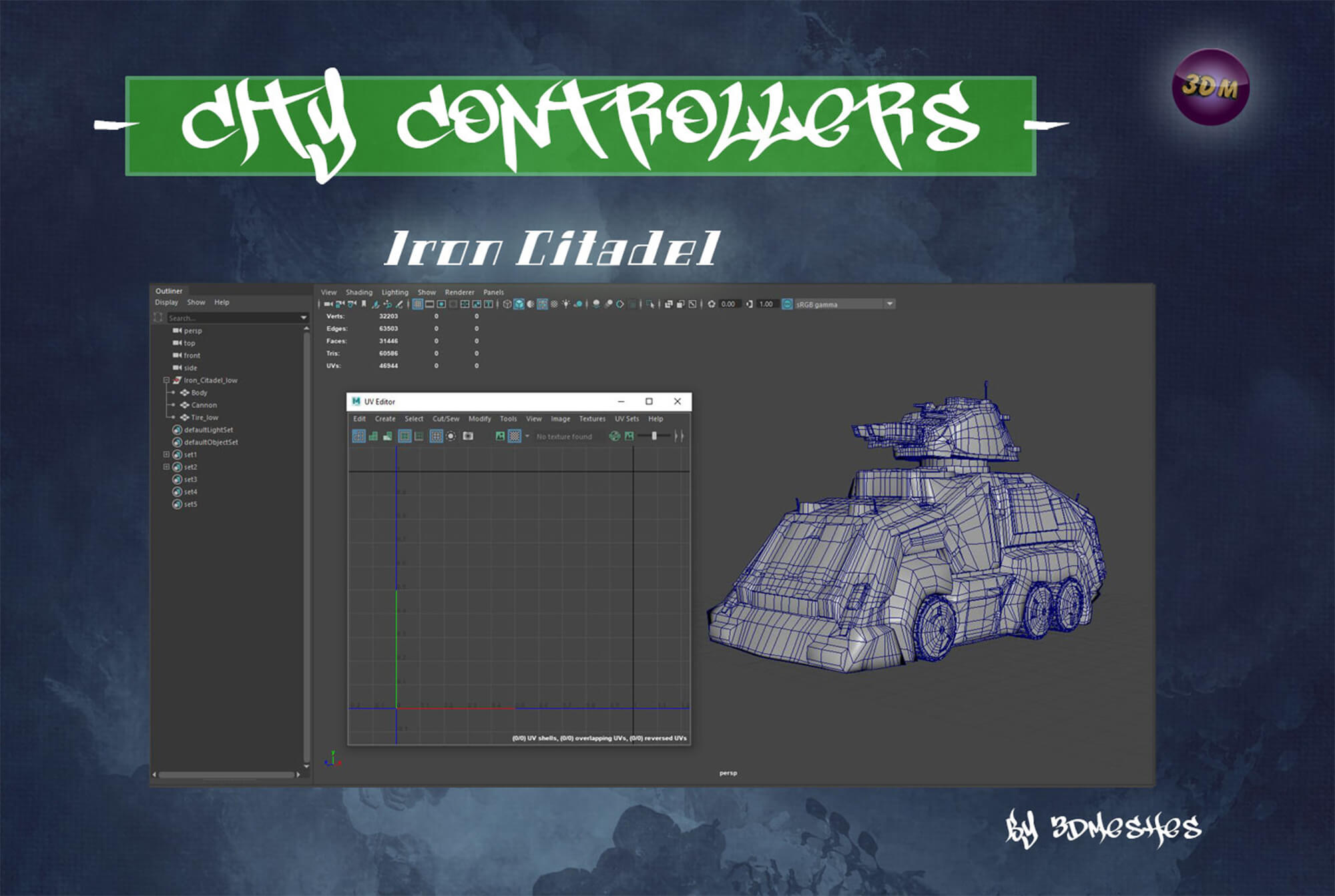 City Controllers - Iron Citadel - PBR 3D Model by 3dmeshes