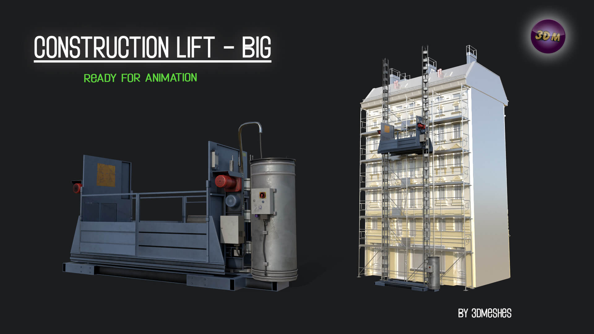 Construction Lift and Construction Lift Big Version - 3D Model by 3dmeshes