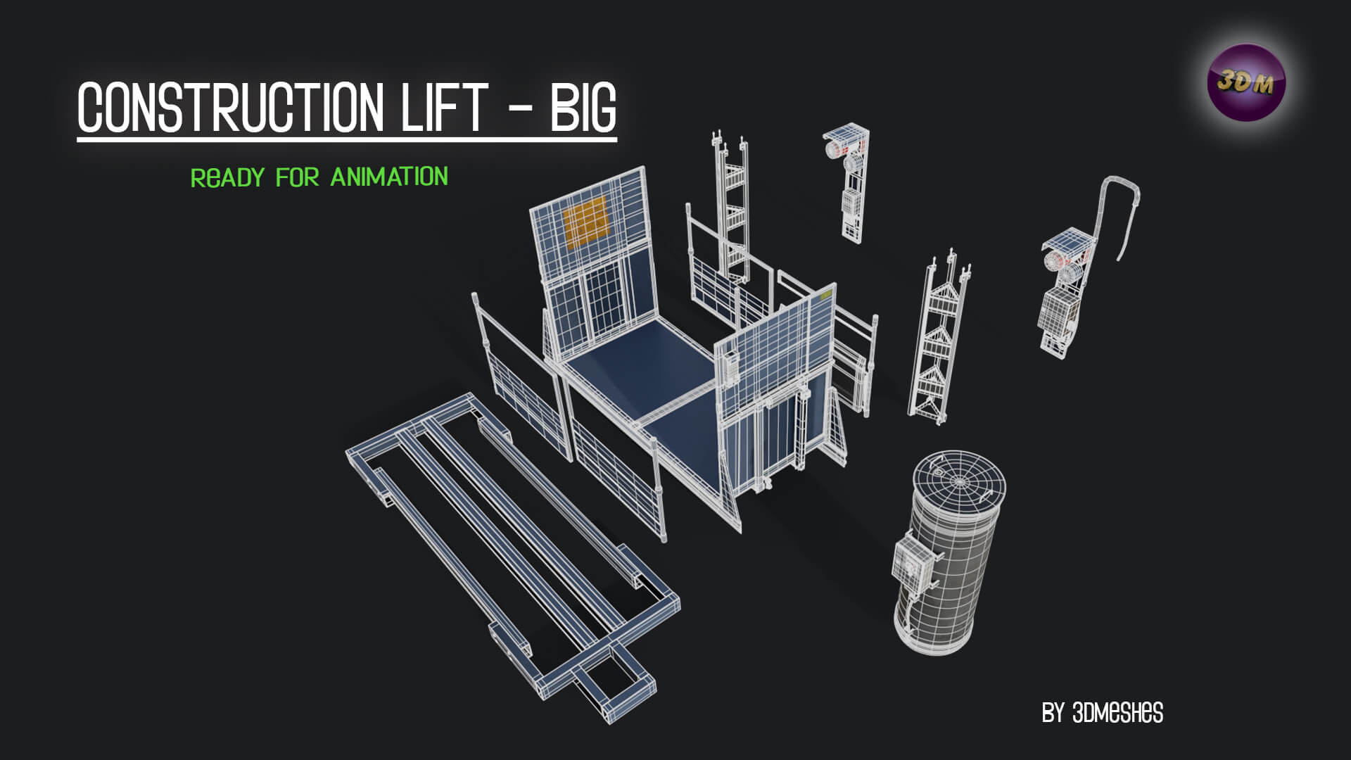 Construction Lift and Construction Lift Big Version - 3D Model by 3dmeshes