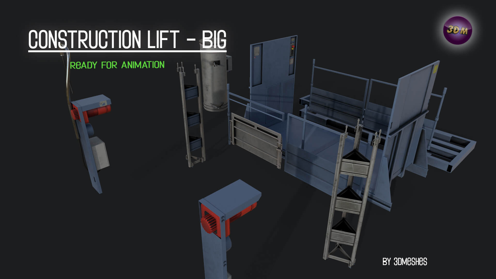 Construction Lift and Construction Lift Big Version - 3D Model by 3dmeshes