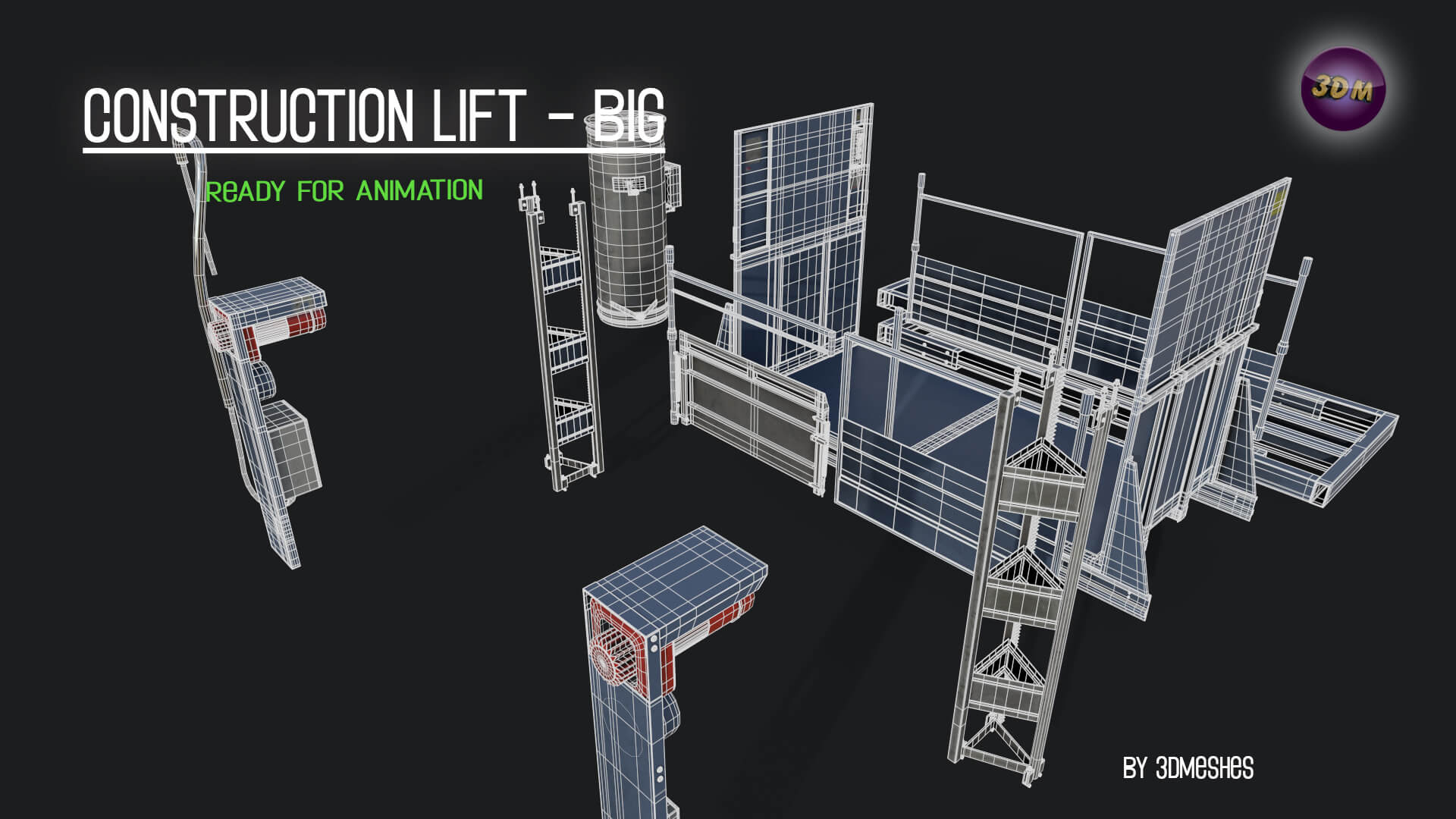 Construction Lift and Construction Lift Big Version - 3D Model by 3dmeshes