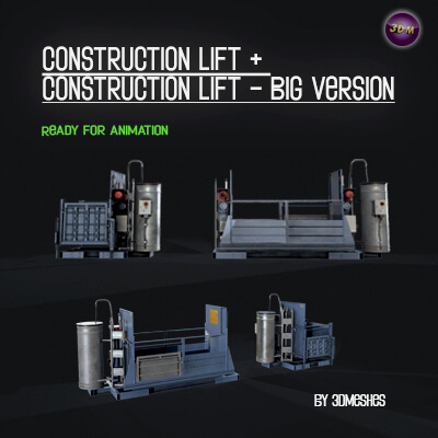 Construction Lift and Construction Lift Big Version - 3D Model by 3dmeshes
