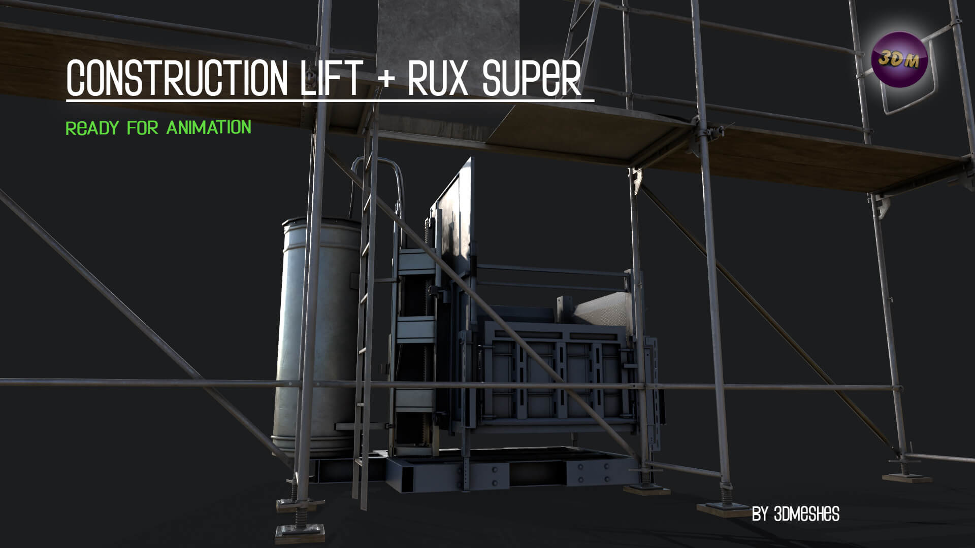 Construction Lift and Rux Super - 3D Model by 3dmeshes