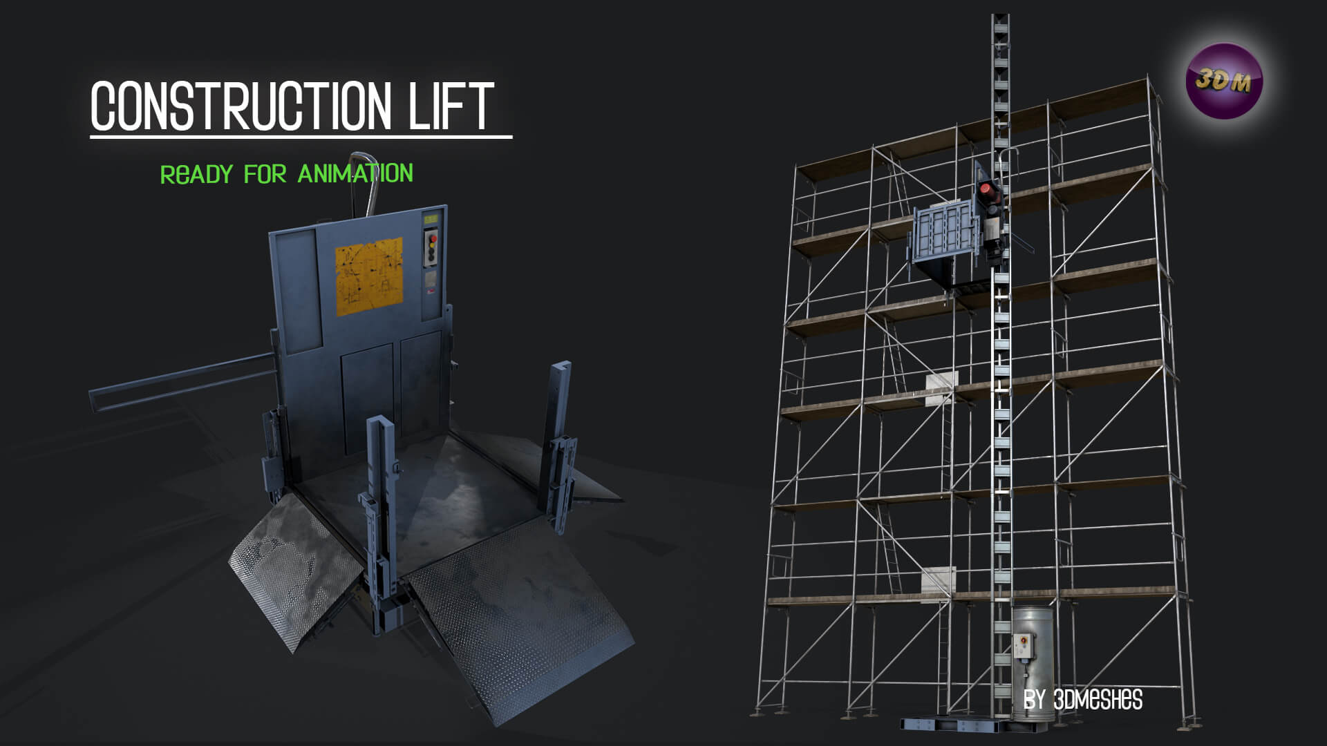 Construction Lift - 3D Model by 3dmeshes