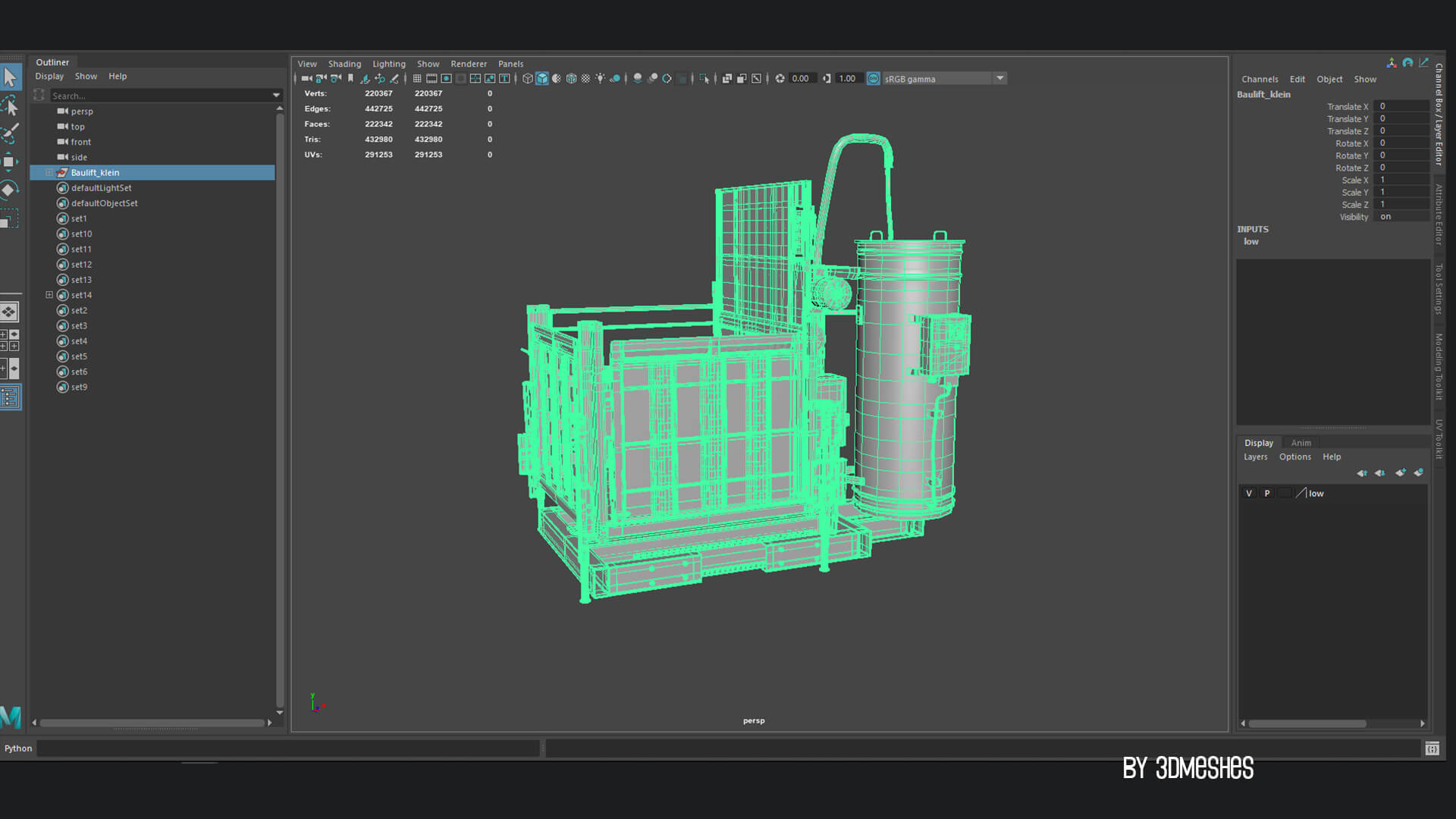Construction Lift - 3D Model by 3dmeshes