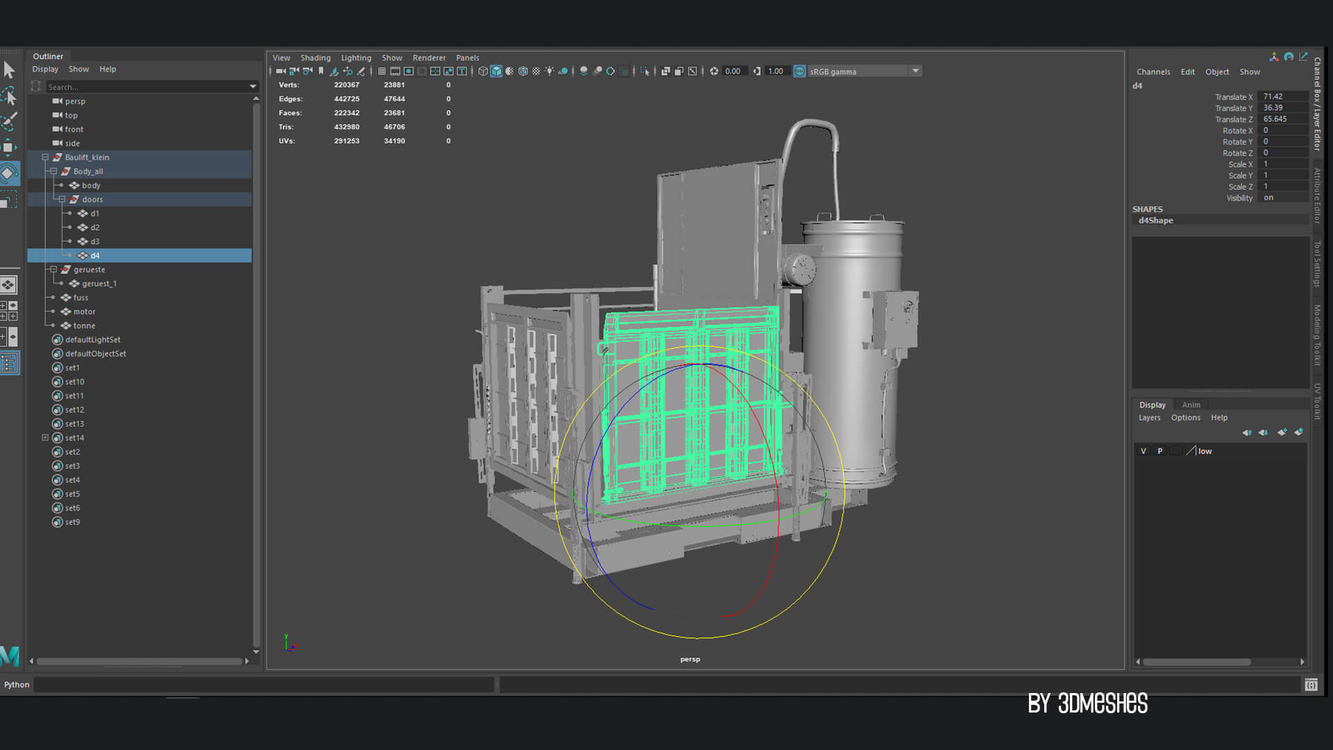 Construction Lift - 3D Model by 3dmeshes