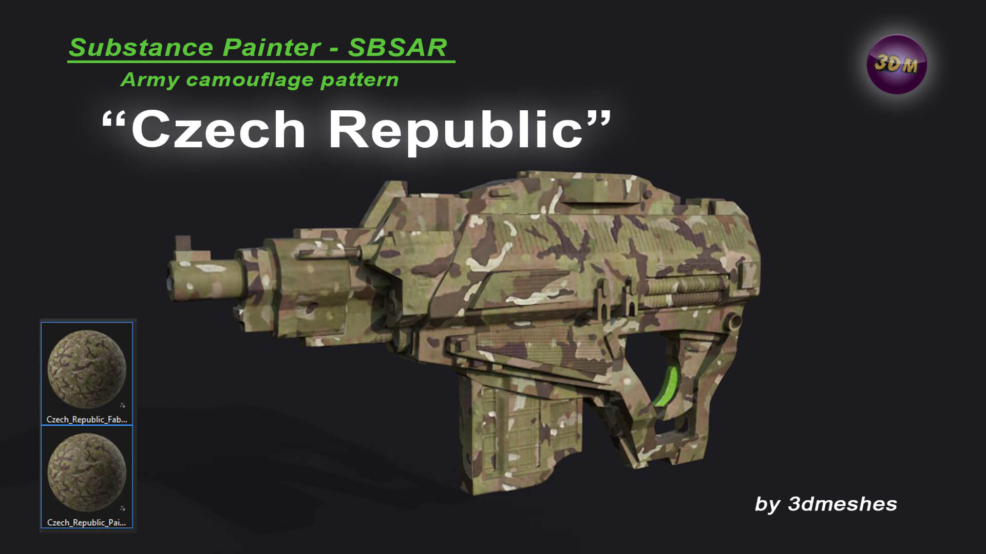 Czech Republic - Army Camouflage Pattern - Sbsar Material 3D Texture by ...