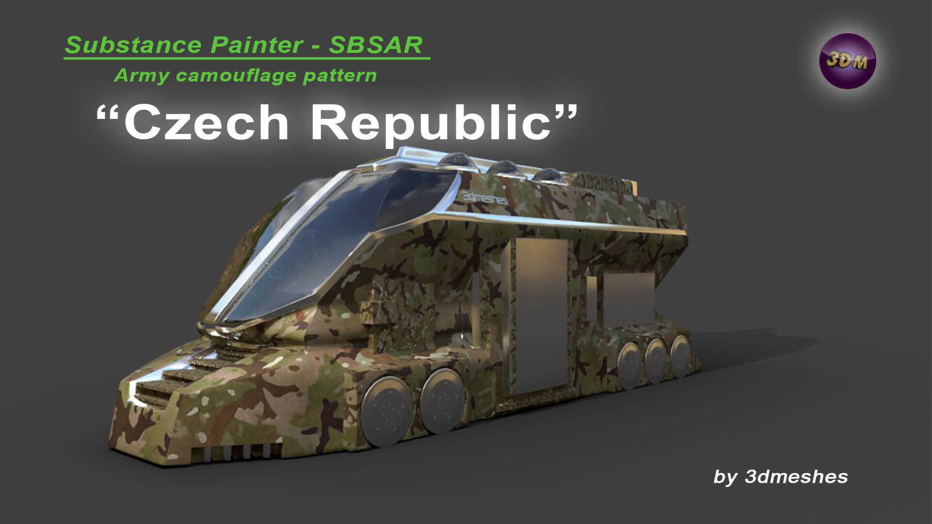 Czech Republic - Army Camouflage Pattern - Sbsar Material 3D Texture by ...