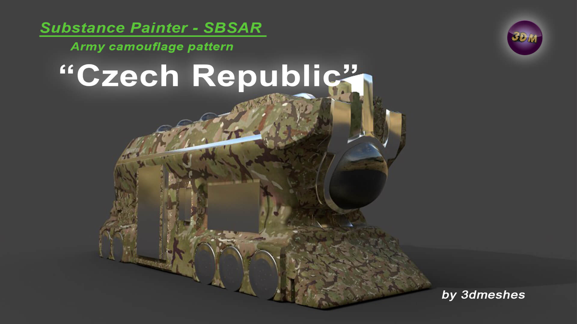Czech Republic - Army Camouflage Pattern - Sbsar Material 3D Texture by ...